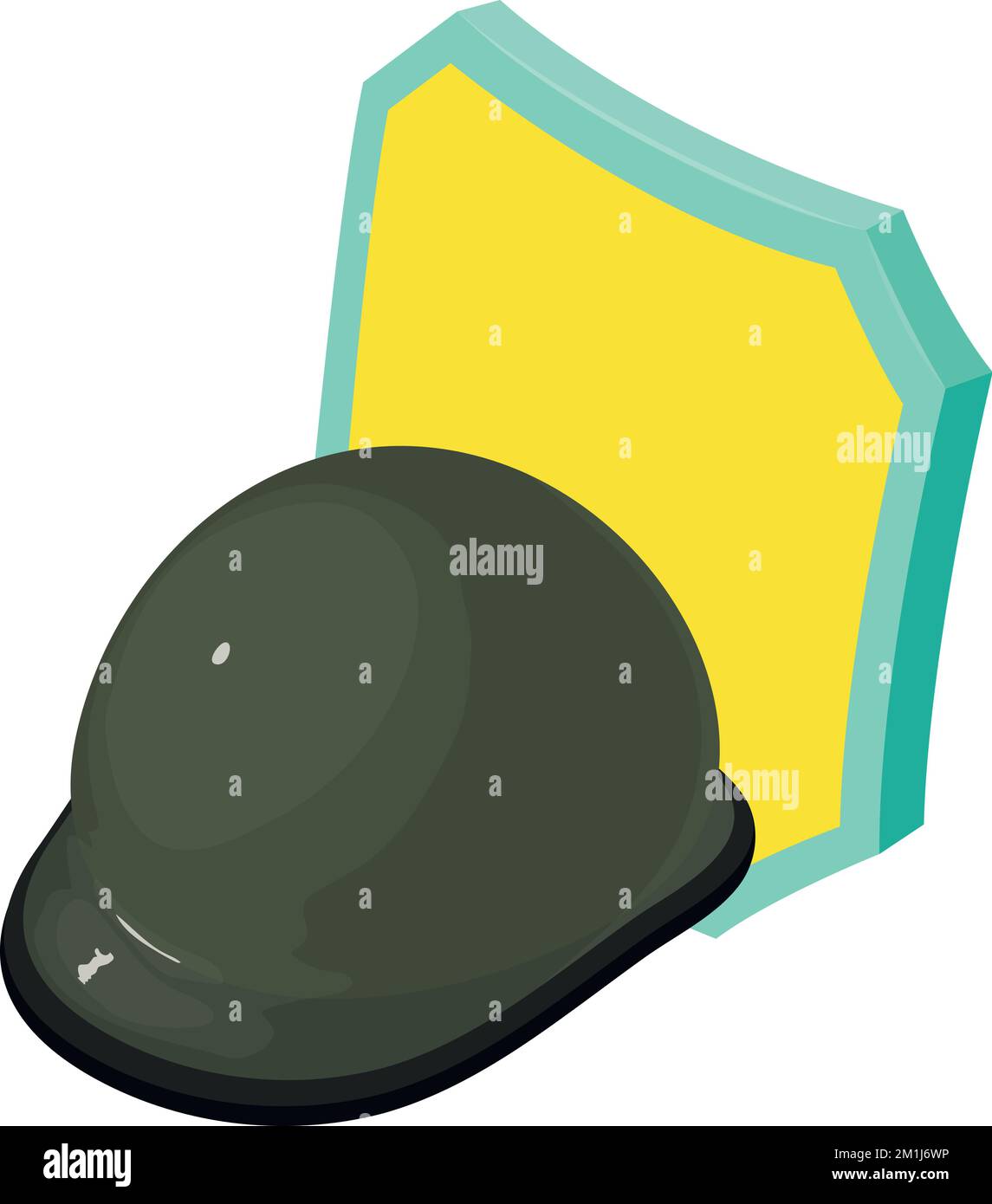 Battle helmet icon isometric vector. Retro soldier helmet and ...