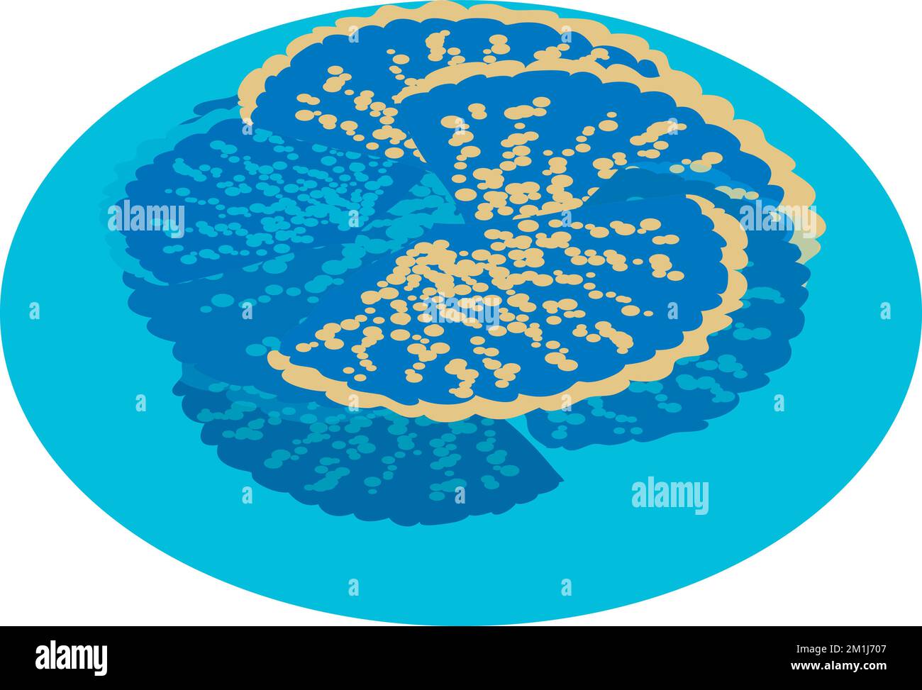Blue coral icon isometric vector. Bright blue exotic coral in marine ...