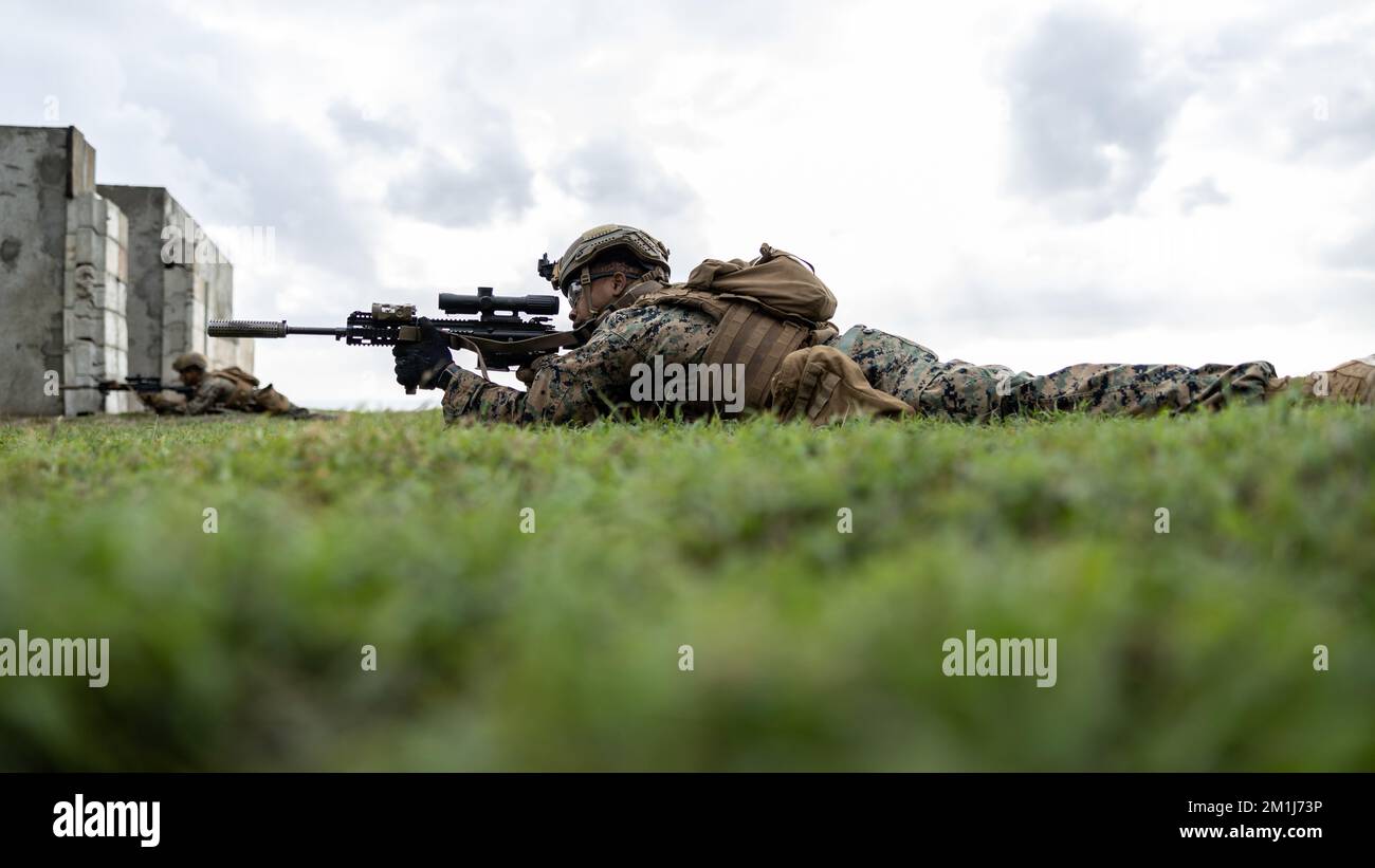 U.S. Marine Corps Cpl. Bryan Bowles, a combat engineer with 3d Littoral ...