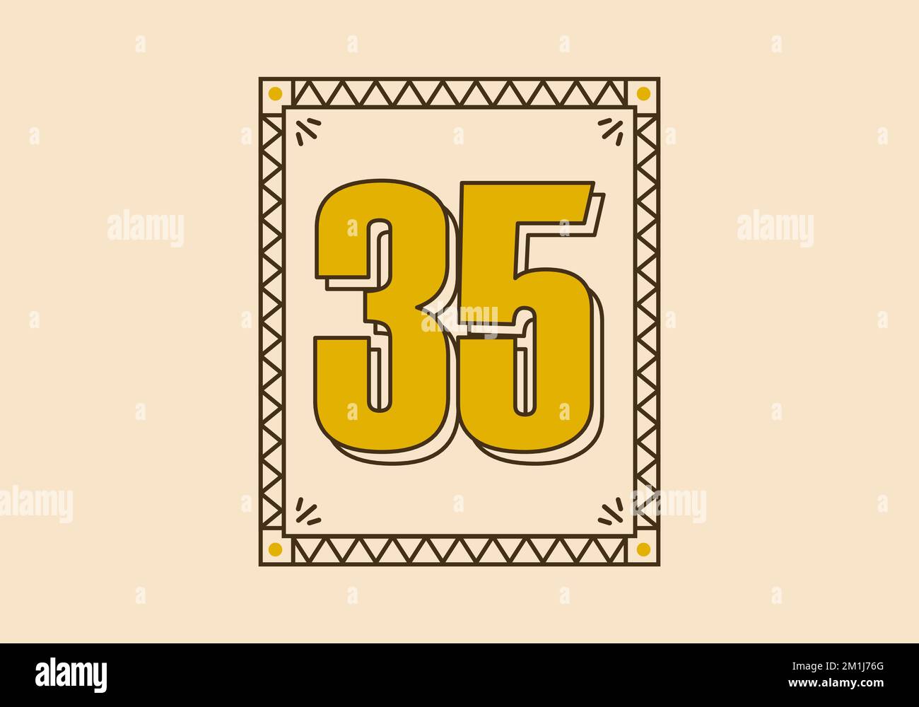 Card number 35 Stock Vector Images - Alamy