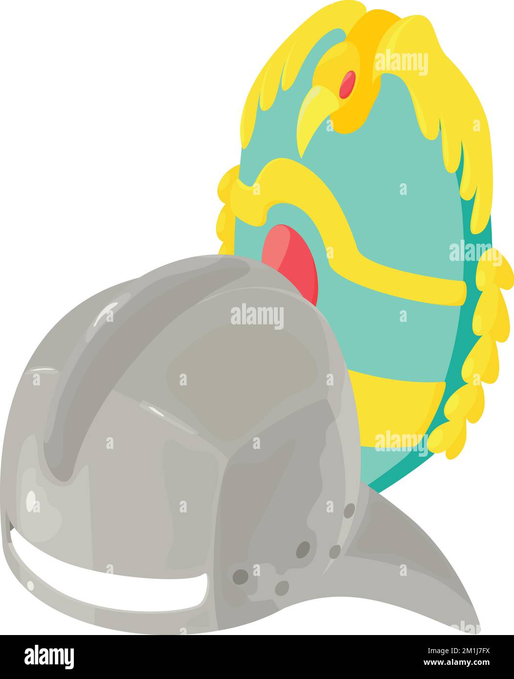 Iron helmet icon isometric vector. Warrior helmet on background of ...