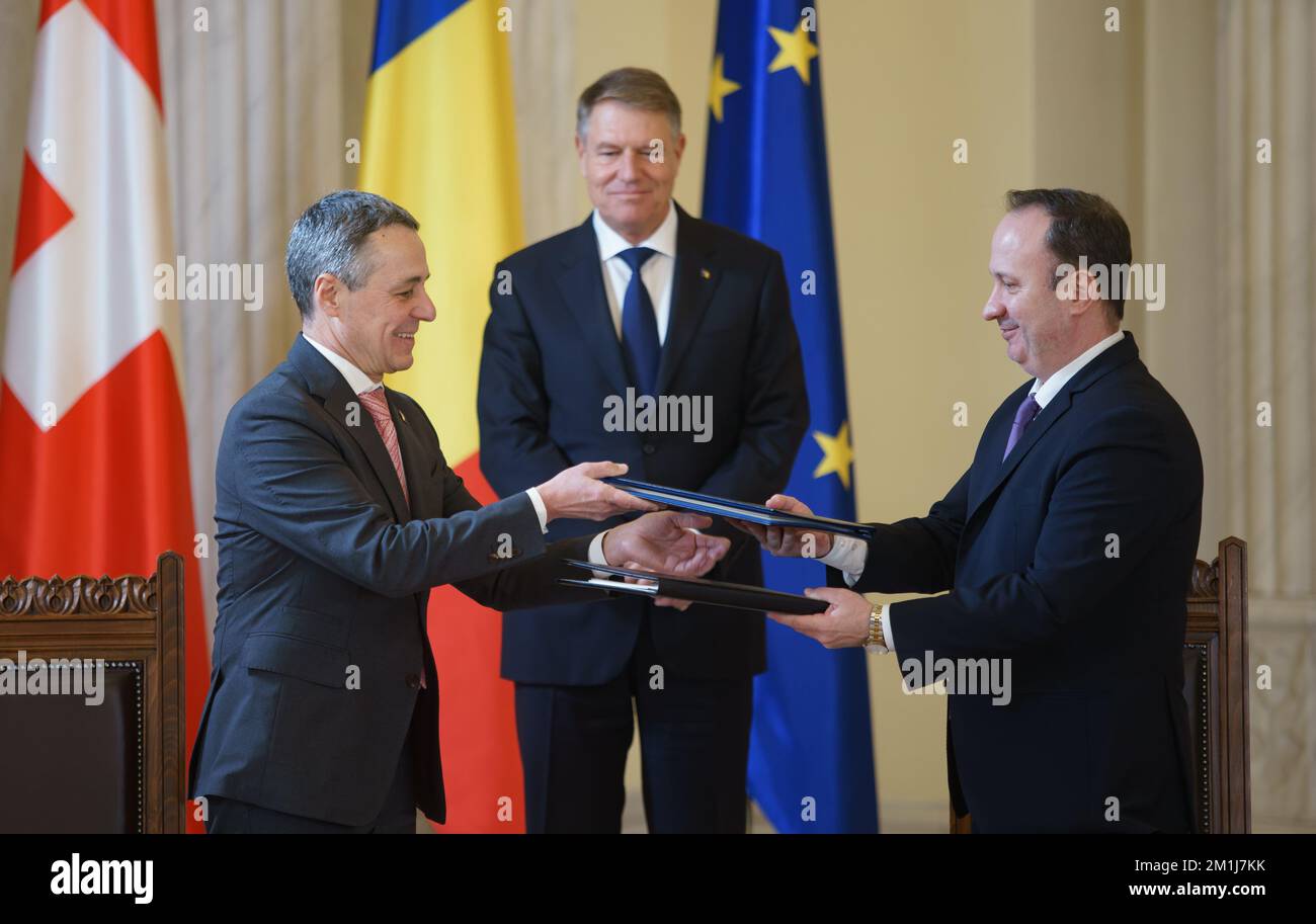 Bucharest, Romania - December 12, 2022: Switzerland President Ignazio ...
