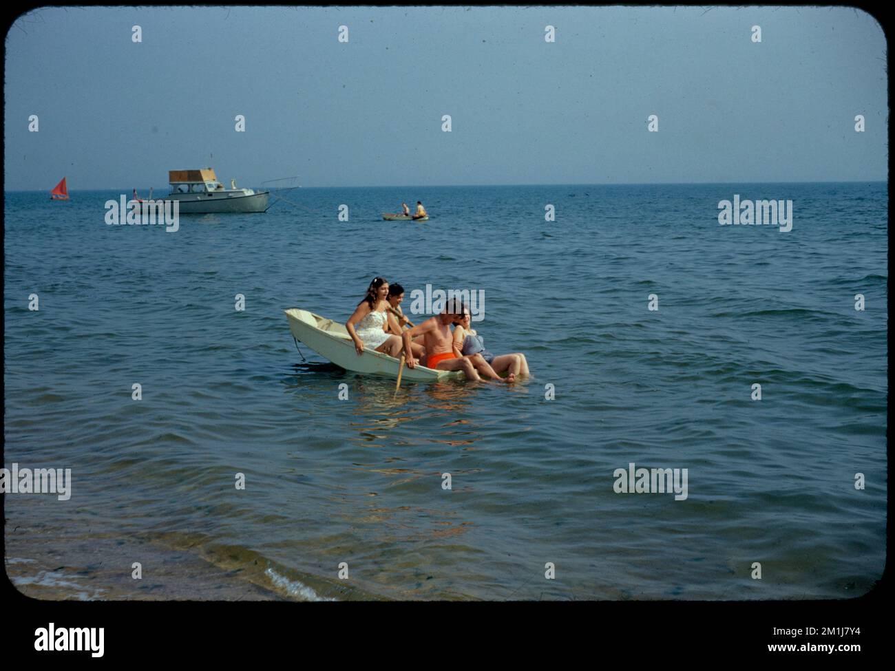 4 in a boat, Eileen, Kathy, Elaine, & me , Beaches, Boats. Edmund L ...