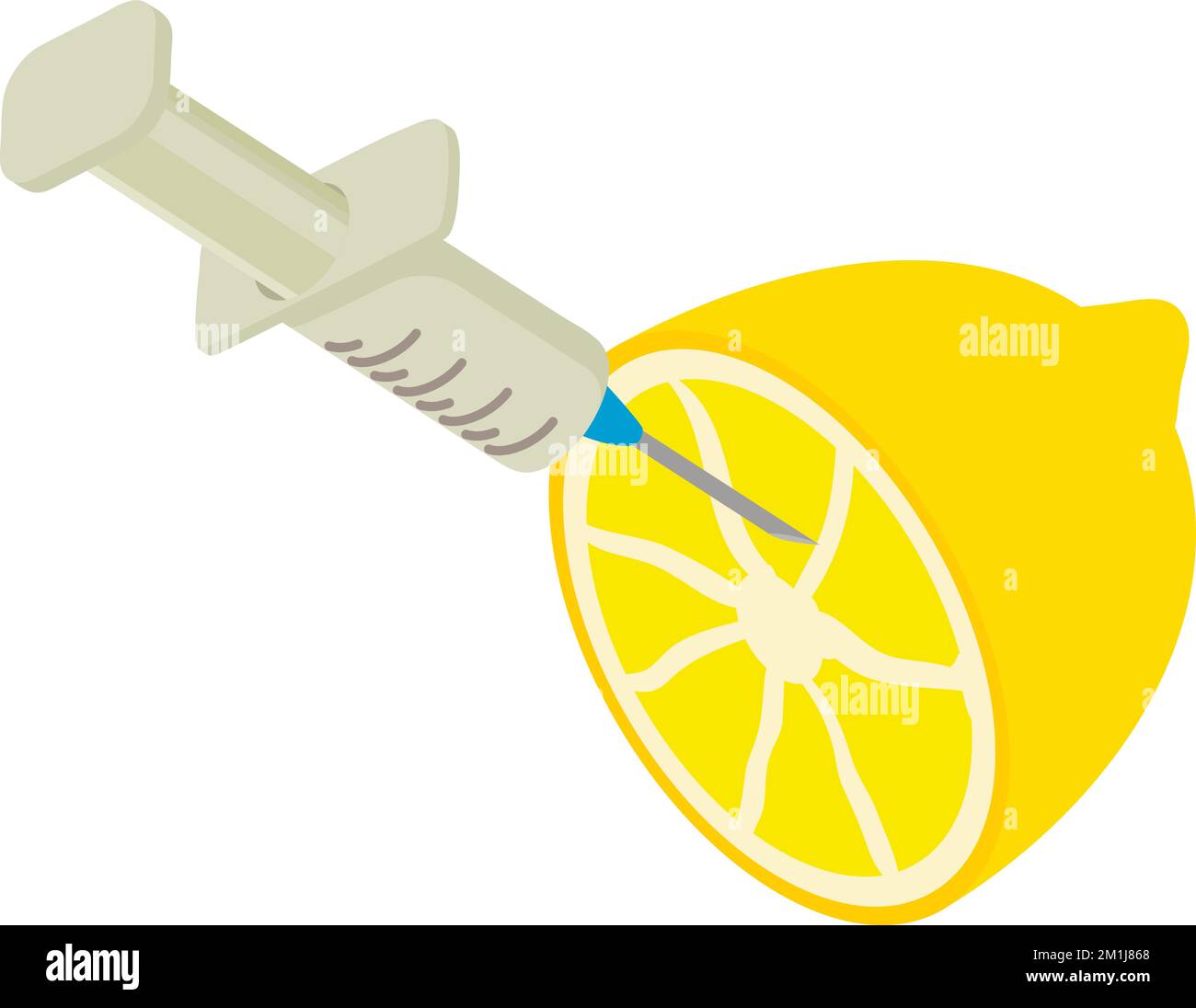 Quality inspection icon isometric vector. Slice of lemon and disposable ...