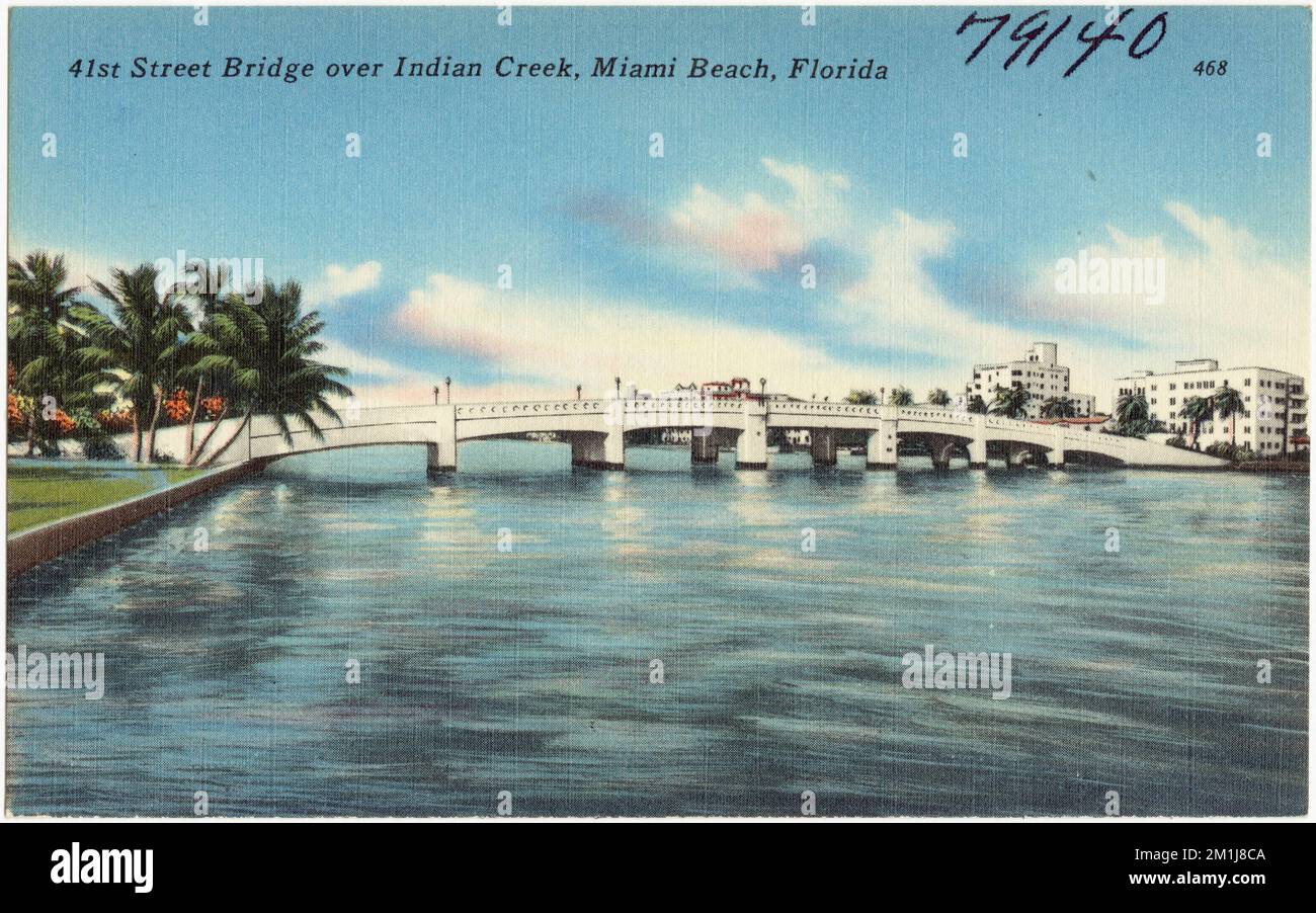 41st Street Bridge over Indian Creek, Miami Beach, Florida , Bridges ...