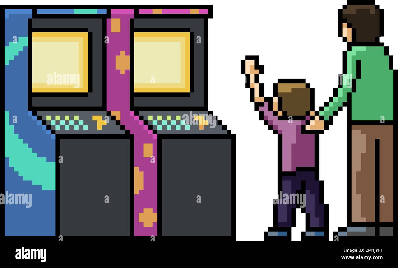 Pixel art arcade game cartoon hi-res stock photography and images - Alamy