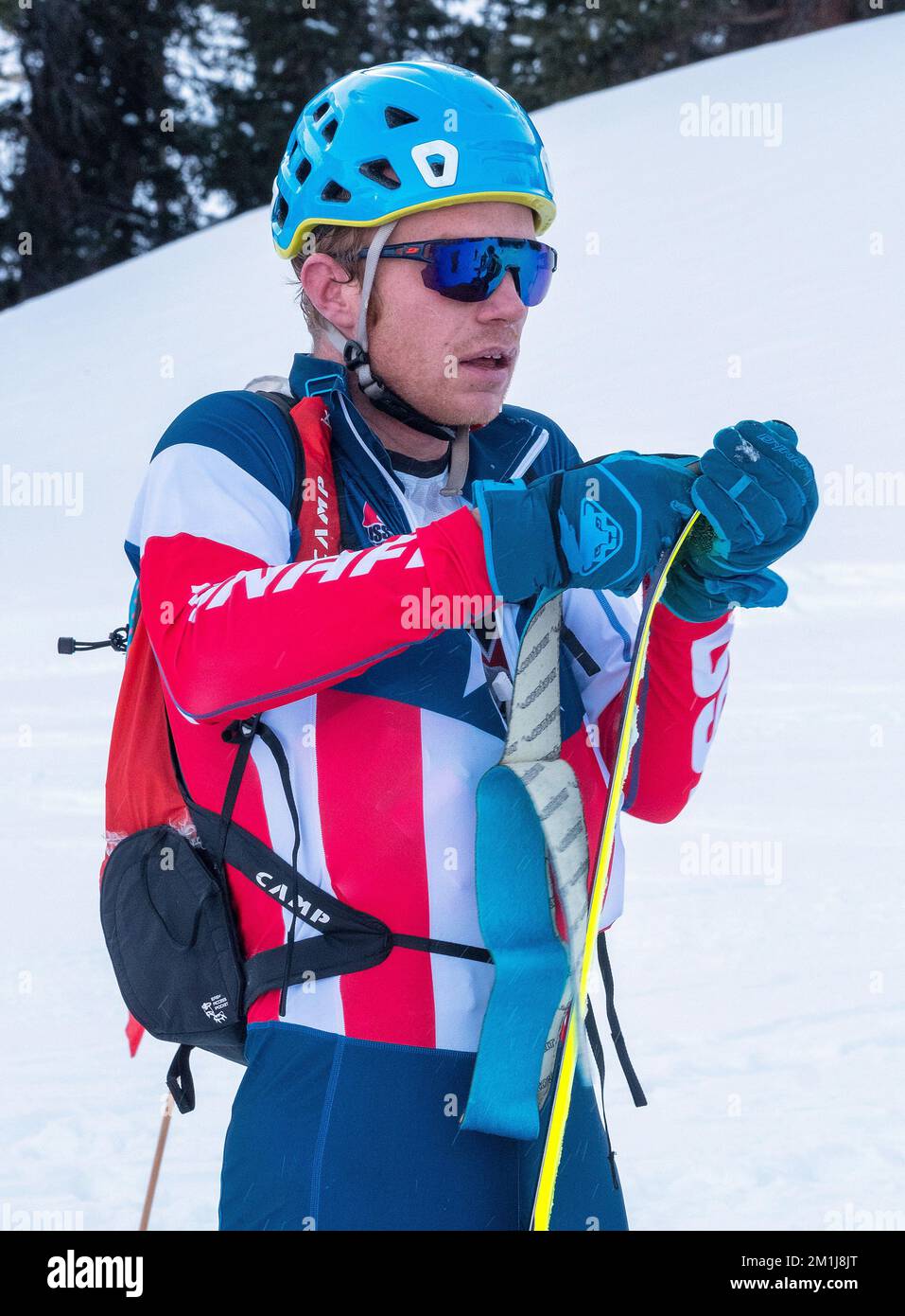 December 11, 2022: USA national team member, Jacob Dewey, applies ...