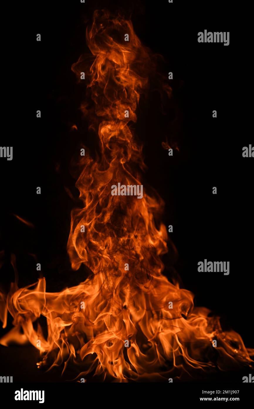 The fire, burning flame. Large burning flaming fire Stock Photo - Alamy