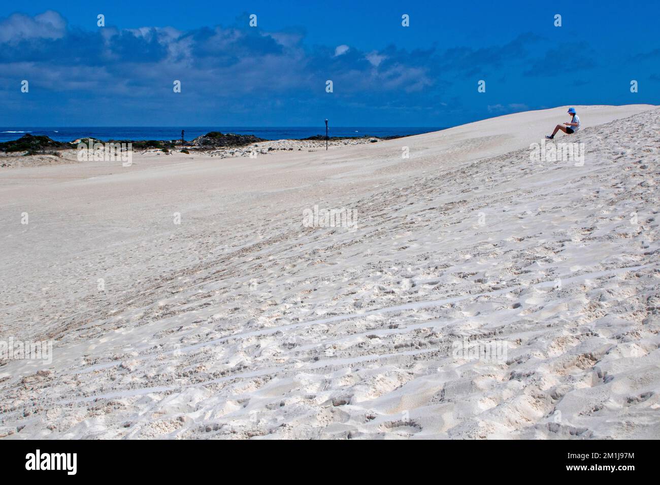 Sandboarding at Lancelin Stock Photo - Alamy