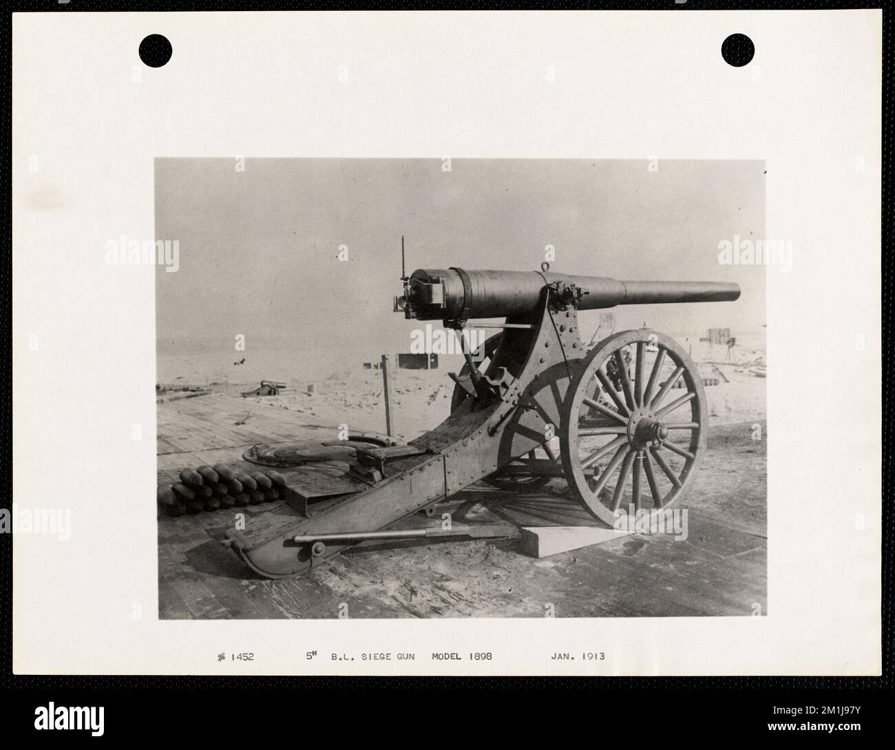 5' B.L. siege gun model 1898 , Artillery Weaponry. Records of U.S. Army ...