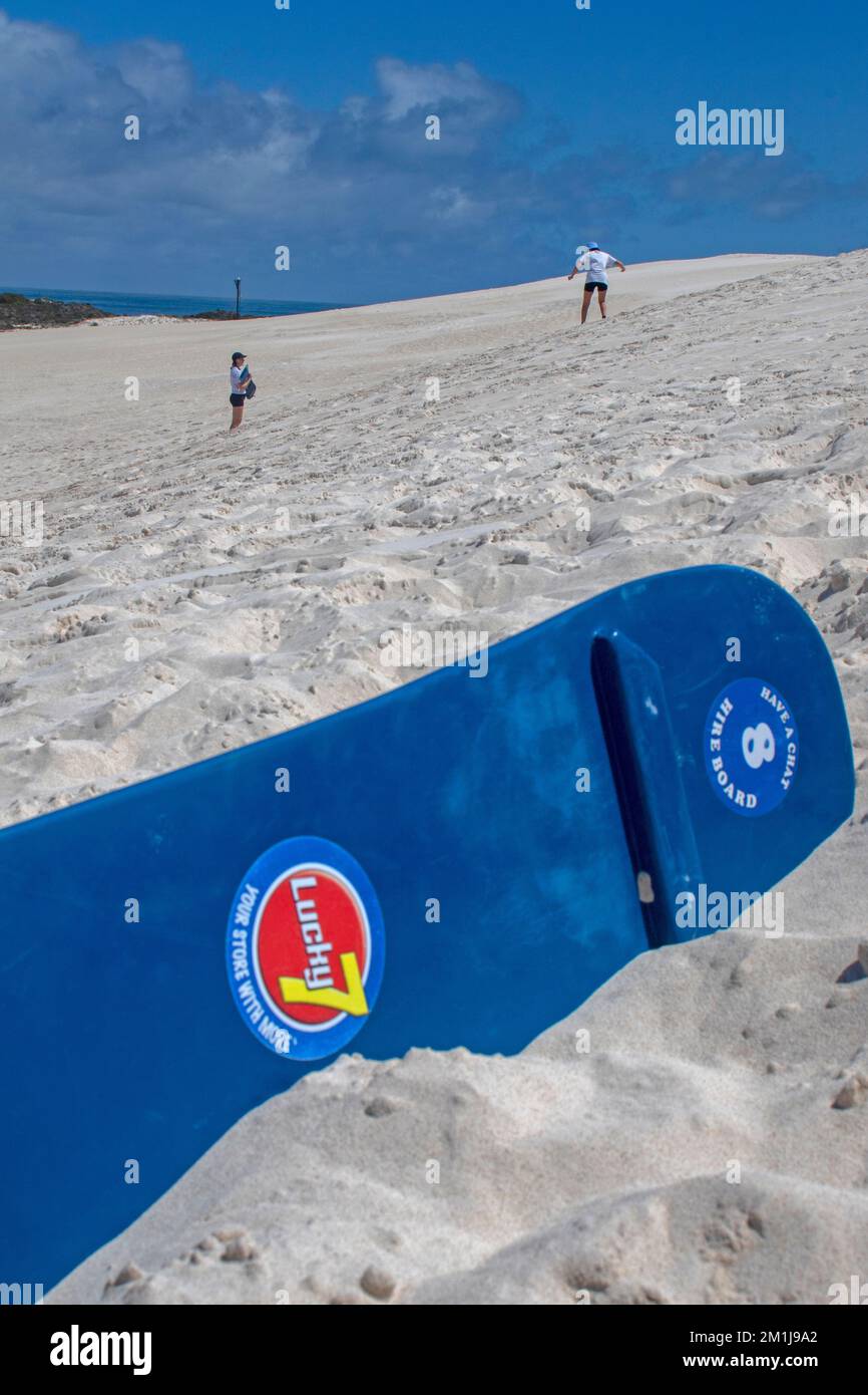 Sandboarding at Lancelin Stock Photo - Alamy