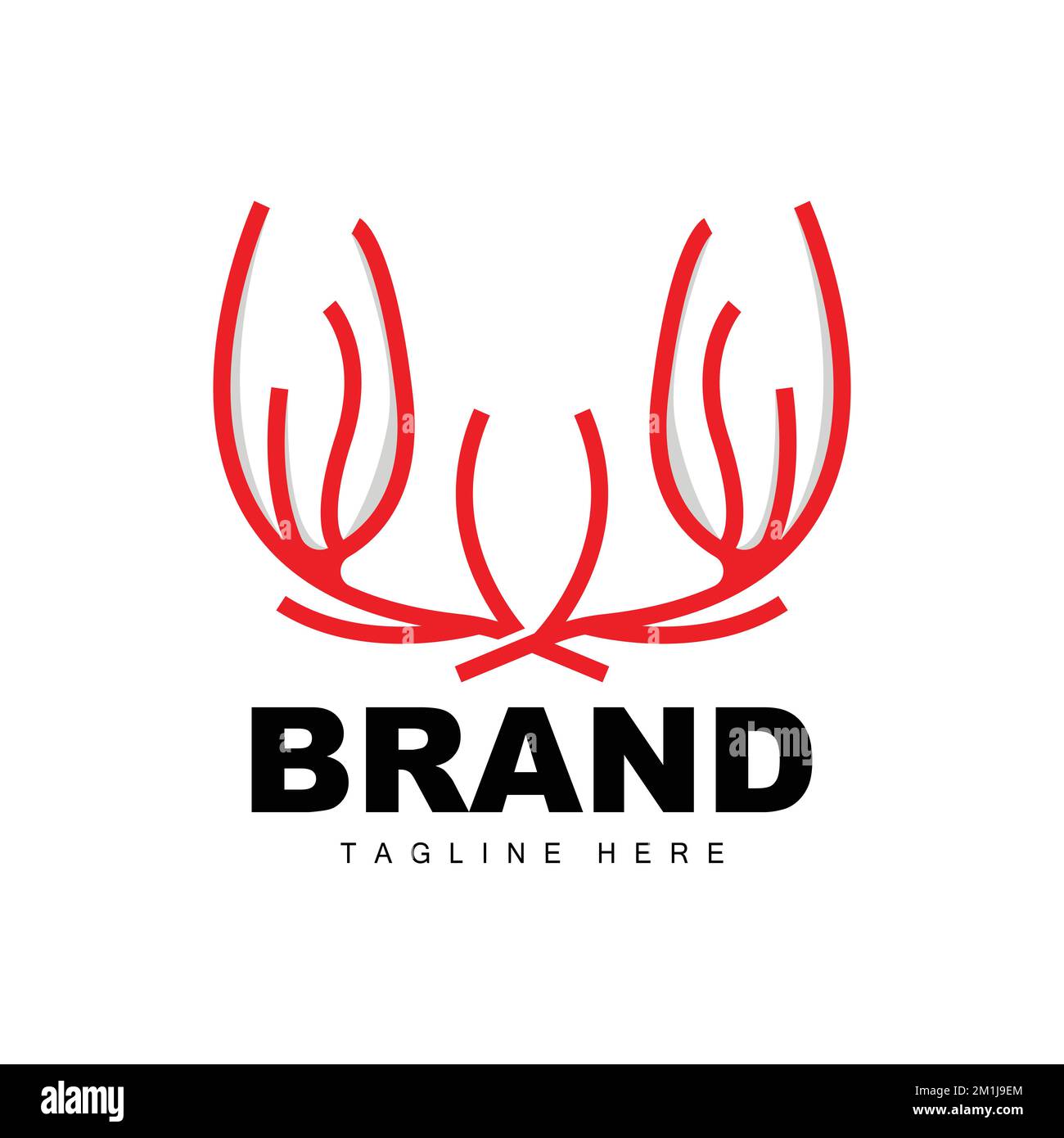 Deer Antler Logo, Antler Icon Illustration, Christmas Santa Animal ...