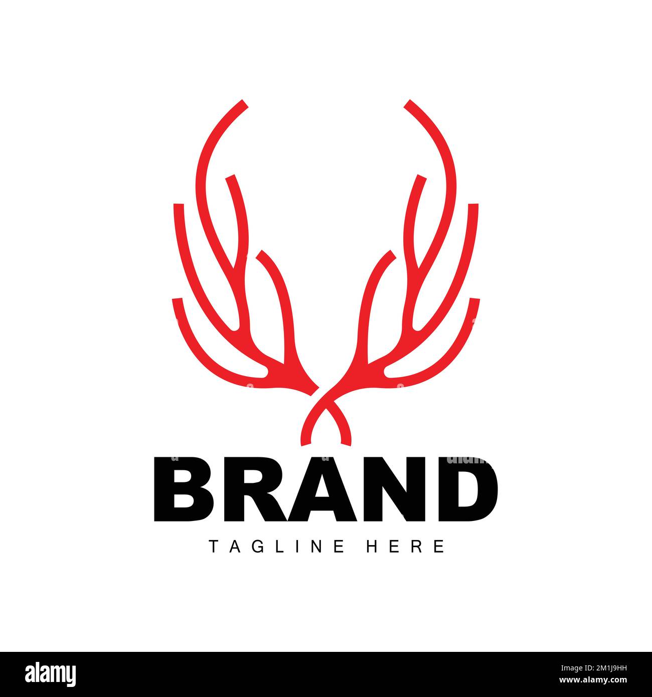 Deer Antler Logo, Antler Icon Illustration, Christmas Santa Animal ...