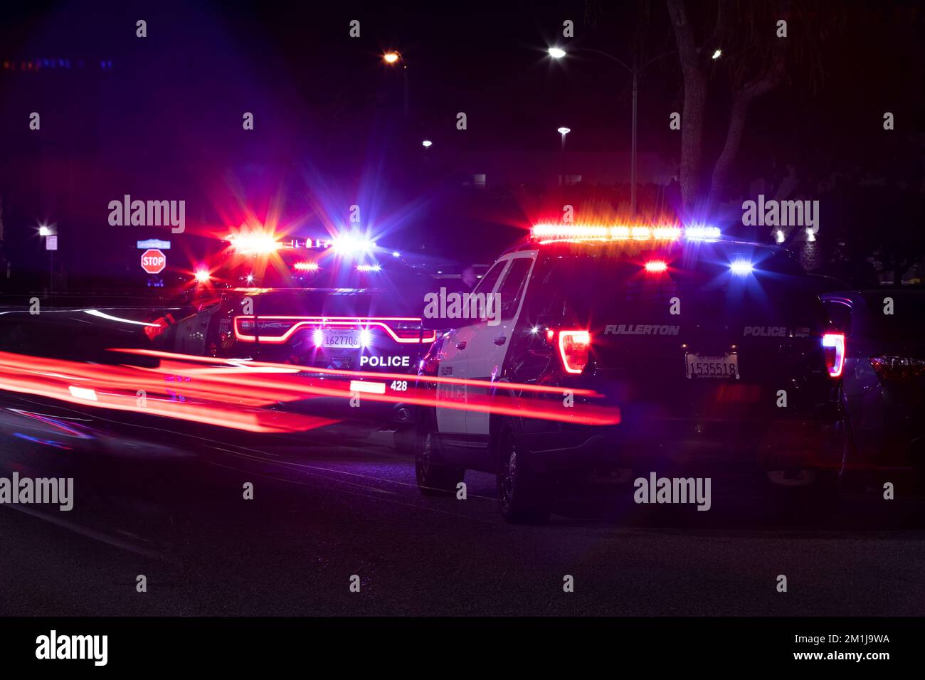 Fullerton, California, USA - December 11, 2022: Fullerton Police ...