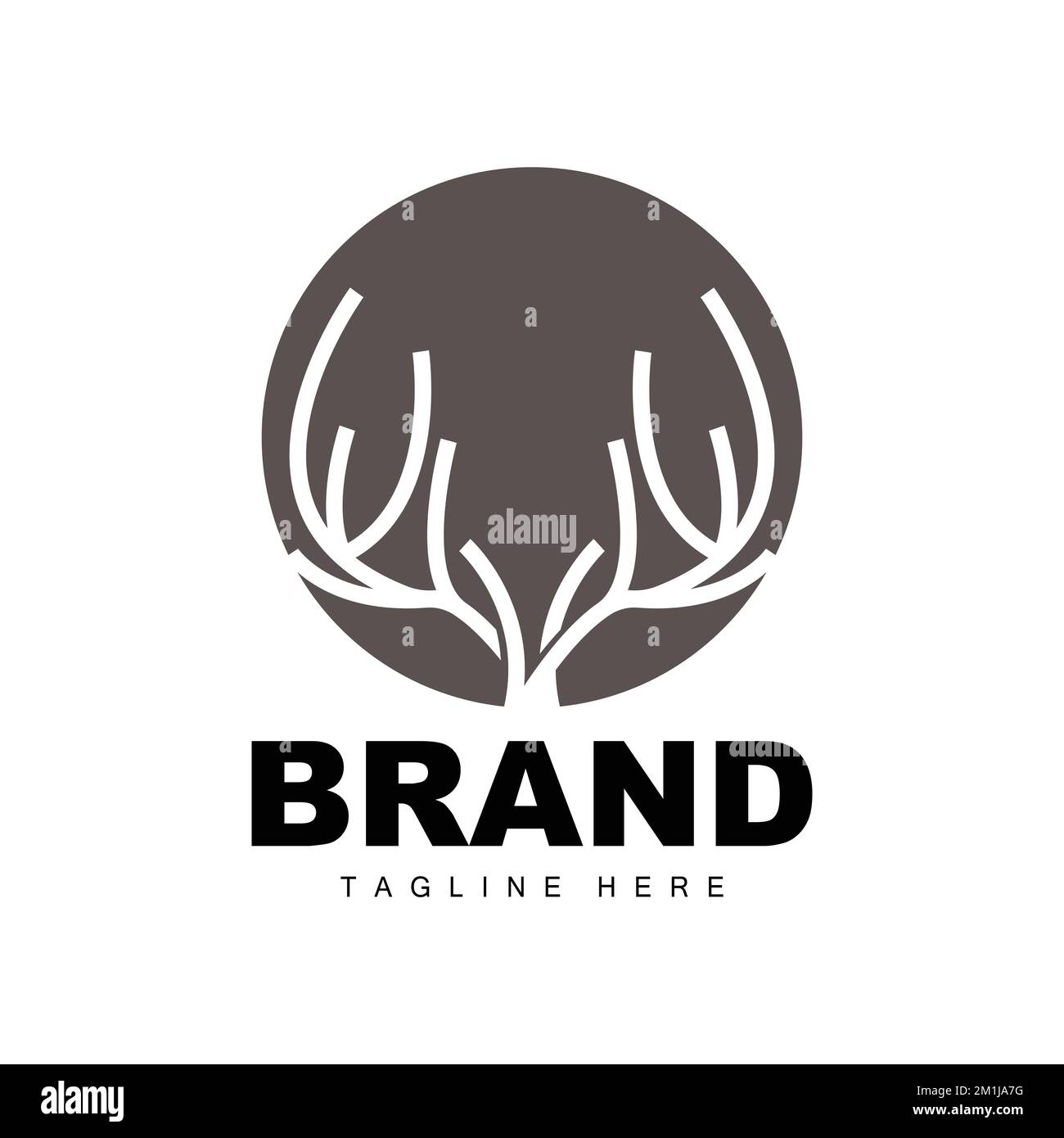 Deer Antler Logo, Antler Icon Illustration, Christmas Santa Animal ...