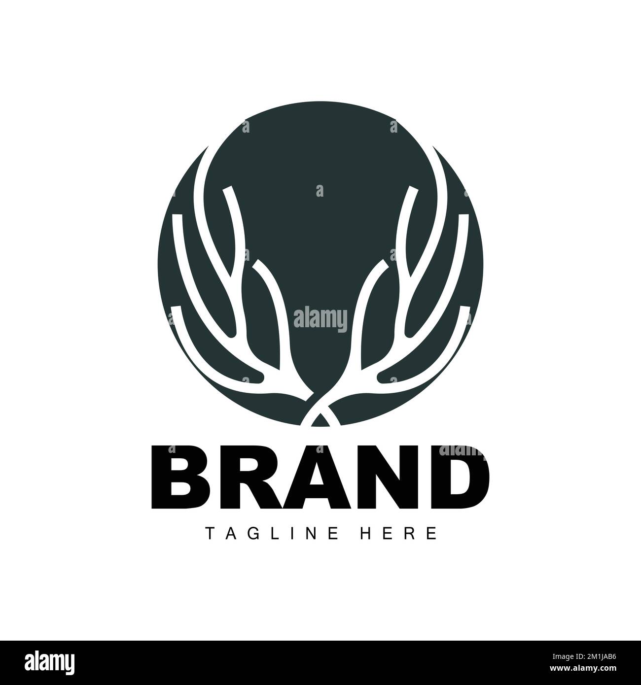 Deer Antler Logo, Antler Icon Illustration, Christmas Santa Animal ...