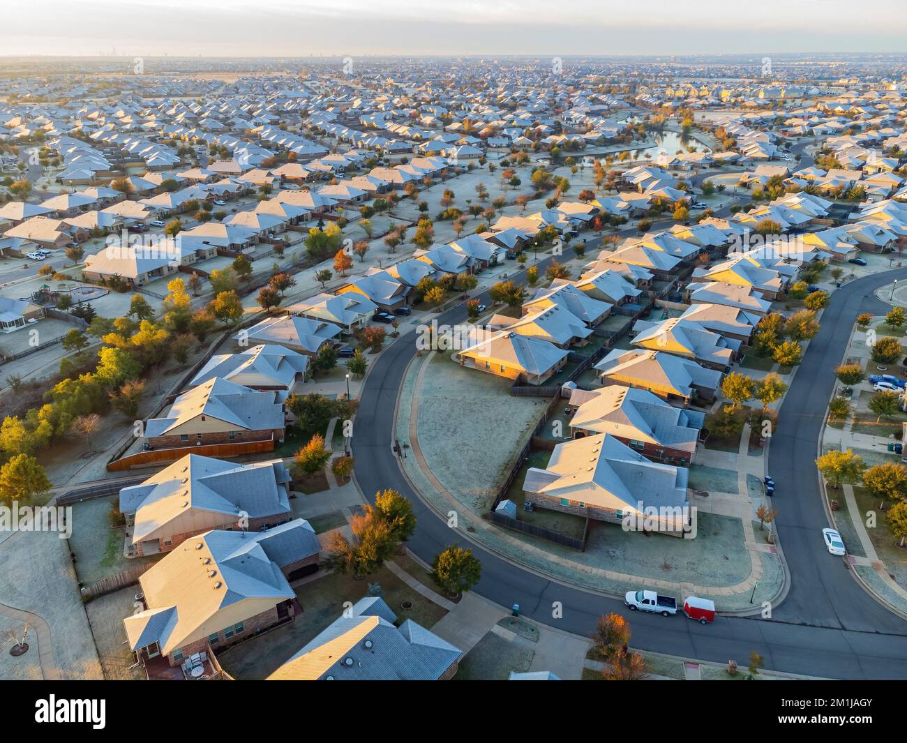 Aerial view of some residence building at Oklahoma Stock Photo - Alamy