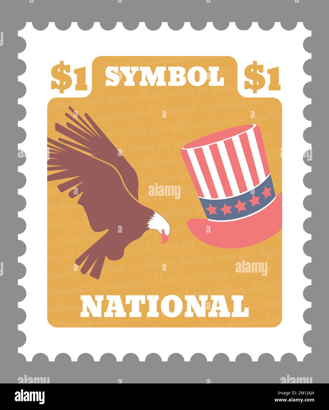 Vintage post stamp eagle Stock Vector Images - Alamy