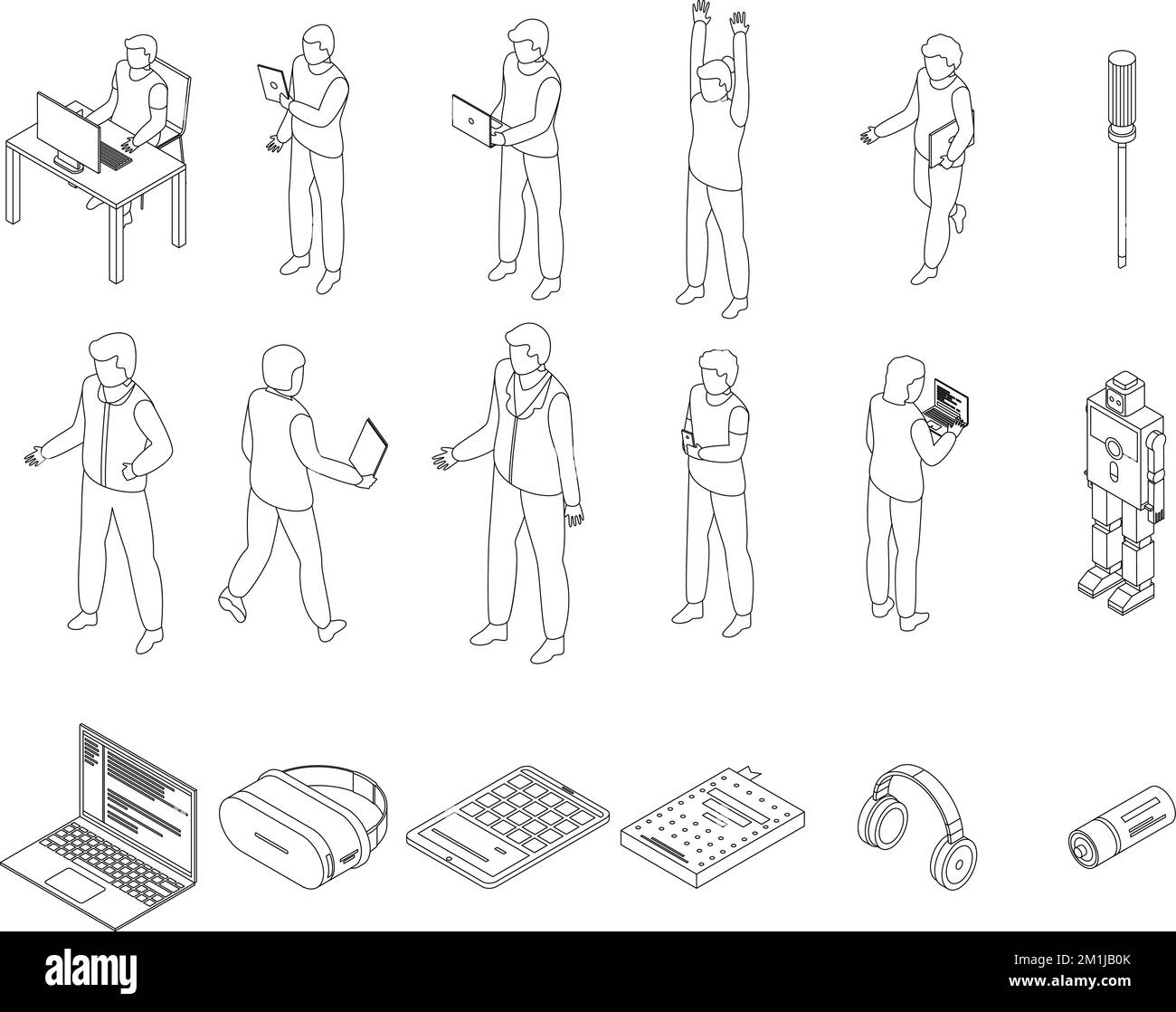 Programming for children icons set. Isometric set of programming for ... Programming for children icons set. Isometric set of programming for ...
