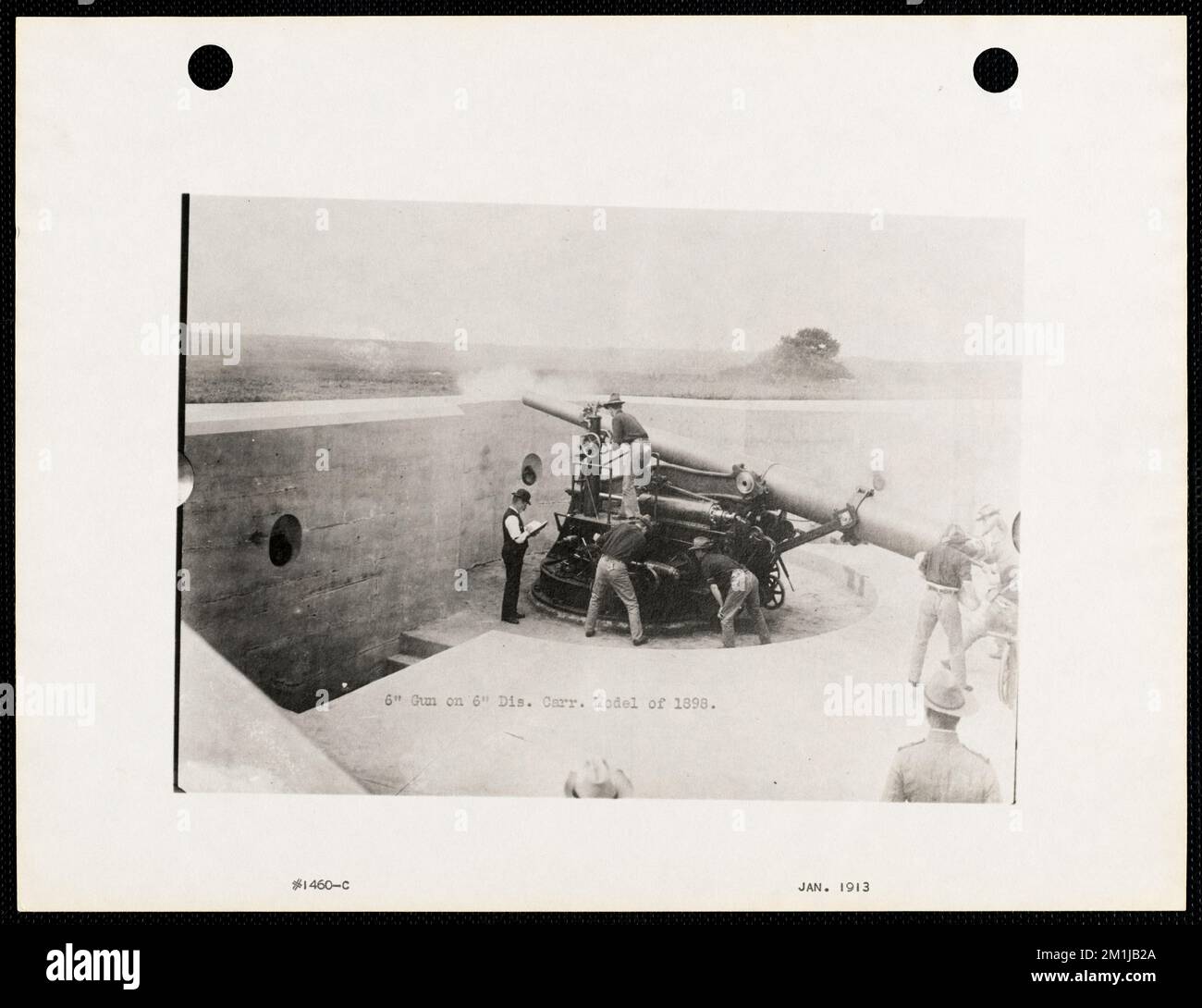 6' Gun on 6' dis. carr. model of 1898 , Arms & armament. Records of U.S ...