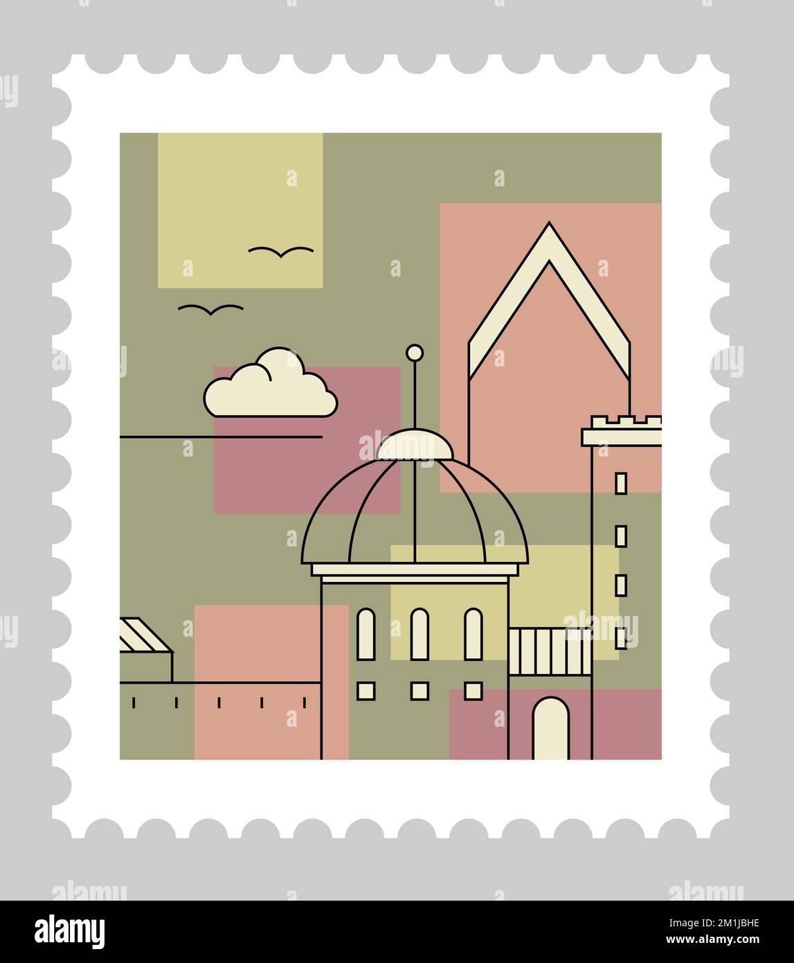 Landscape italian architecture tourism tourist Stock Vector Images - Alamy