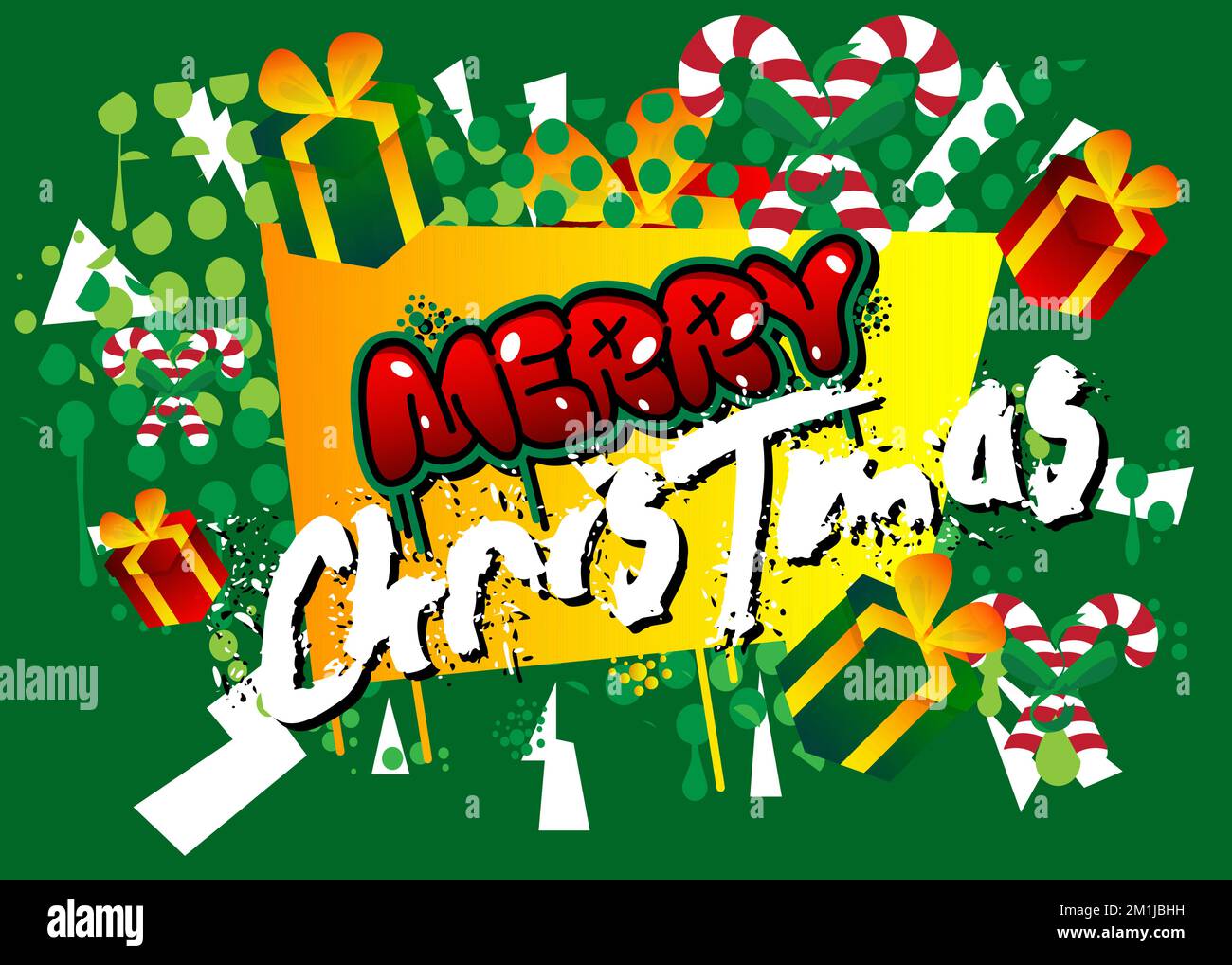 Merry Christmas. Graffiti tag. Abstract modern street art decoration ...