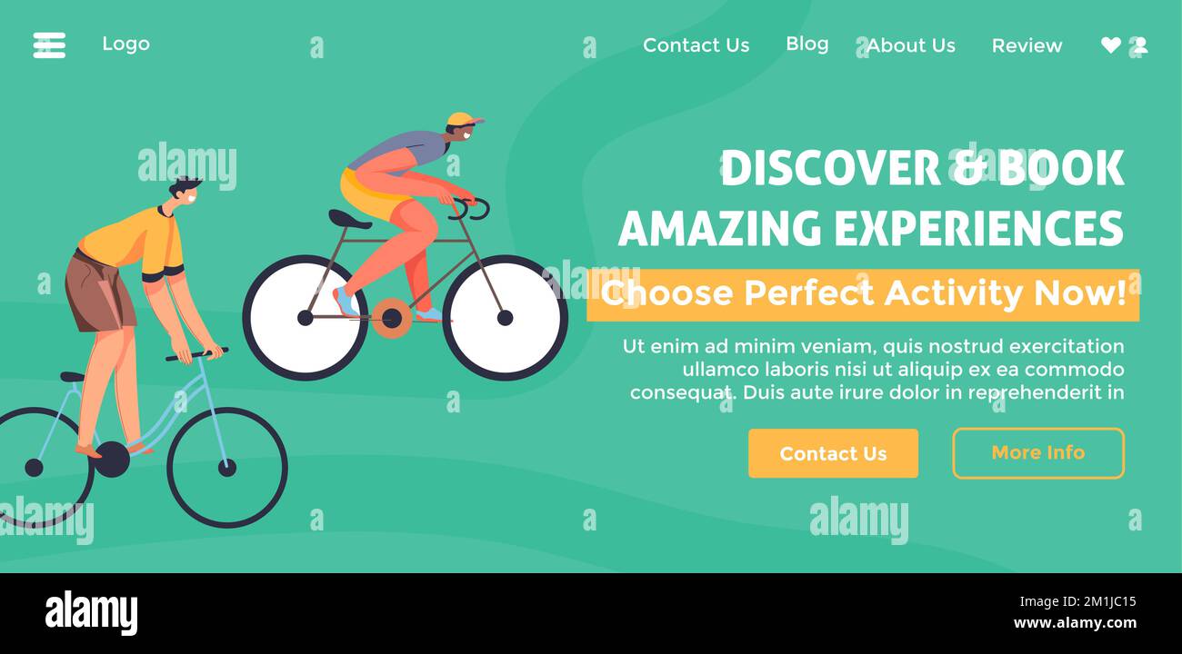 Discover and book amazing experiences website Stock Vector Image & Art ...