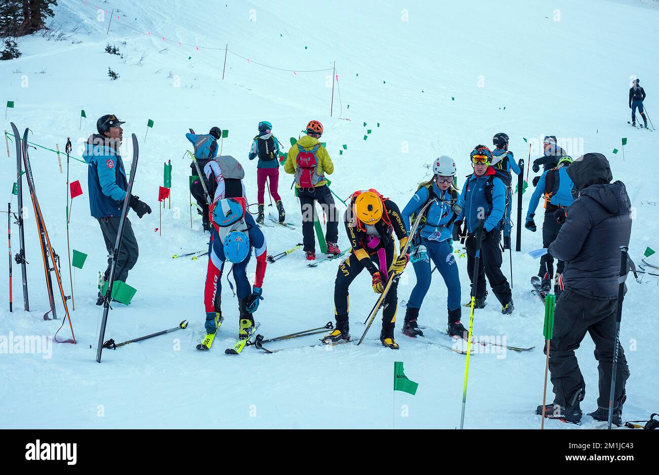 December 11, 2022: Multiple transition zones occur during SKIMO races ...