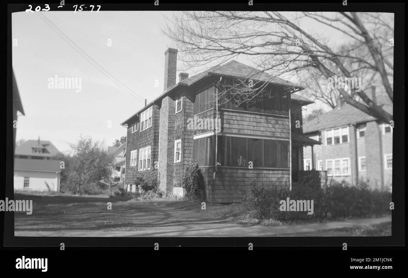 75-77 Maple St , Duplexes. Needham Building Collection Stock Photo - Alamy