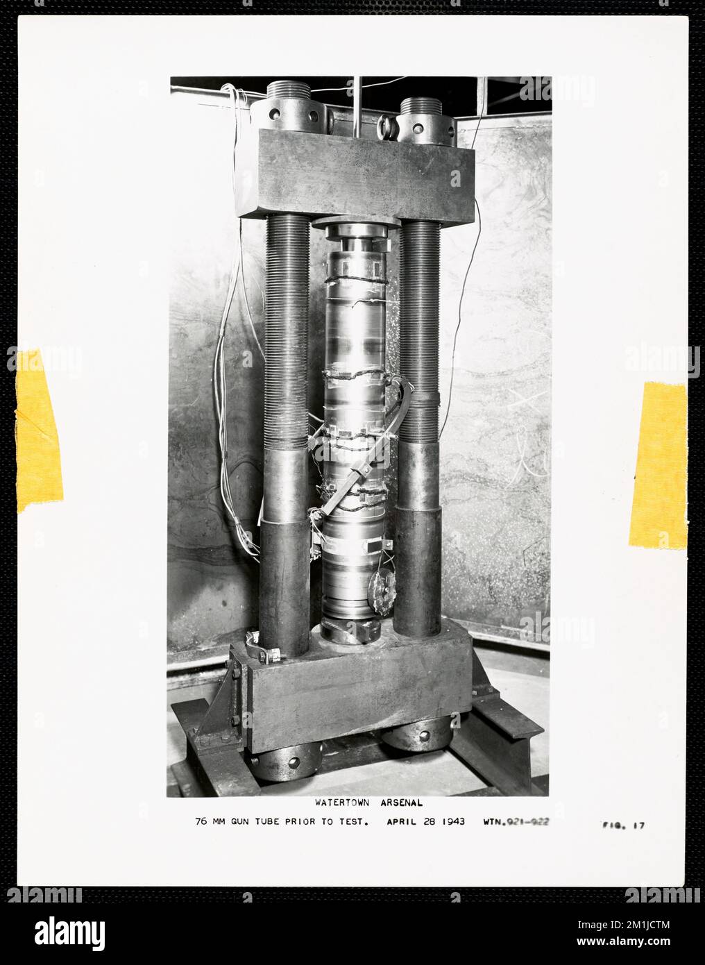76 MM gun tube prior to test , Armories, Ordnance industry, Machinery ...