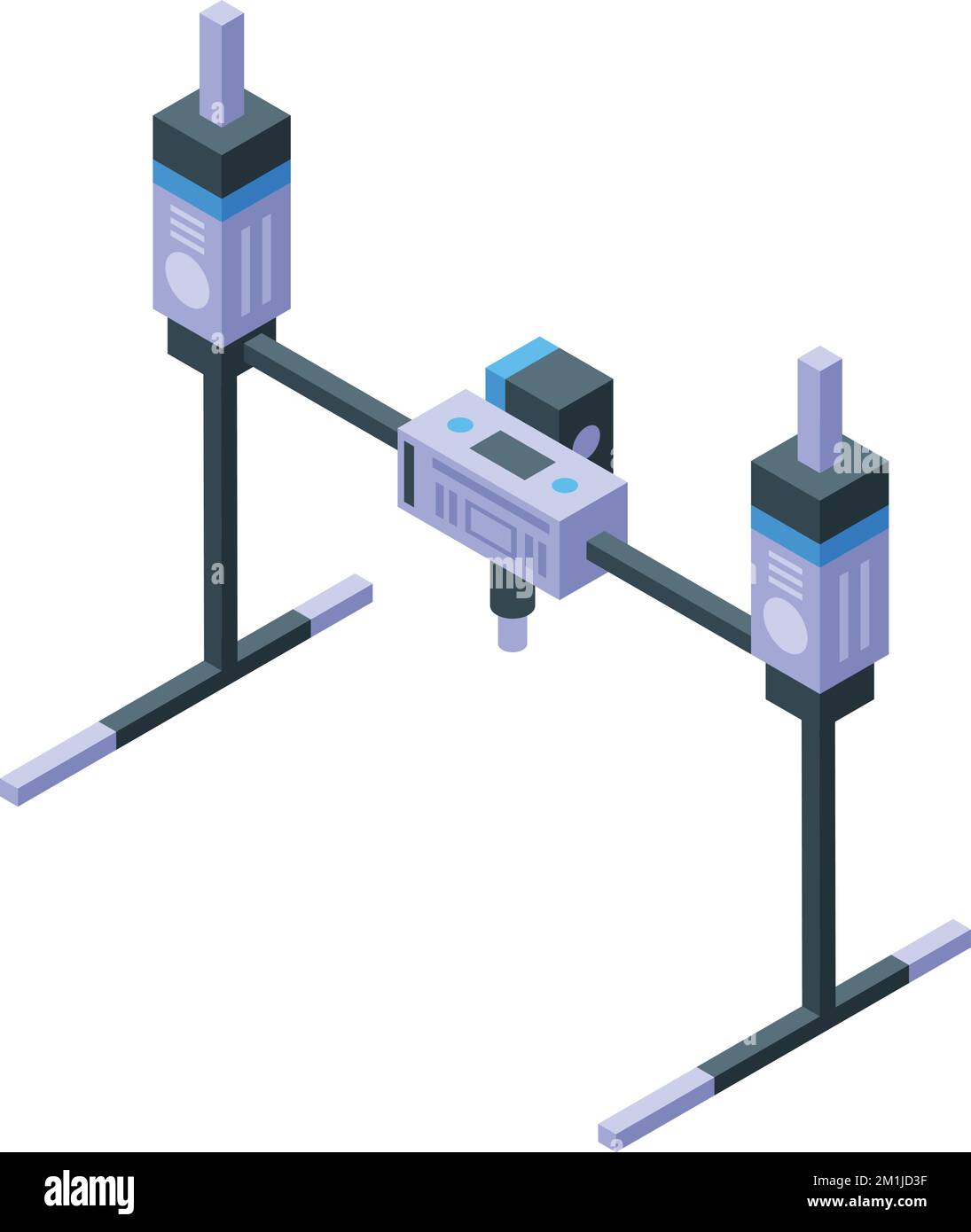 Factory 3d printing icon isometric vector. Car printer. Tech render ...