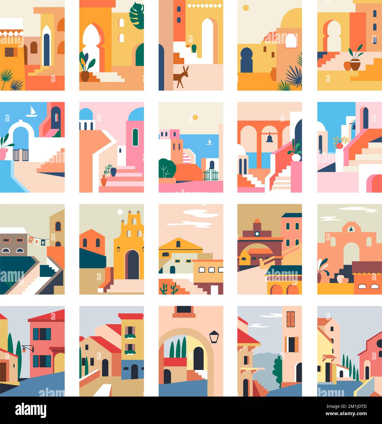 Cityscapes urban streets with architecture vector Stock Vector Image ...