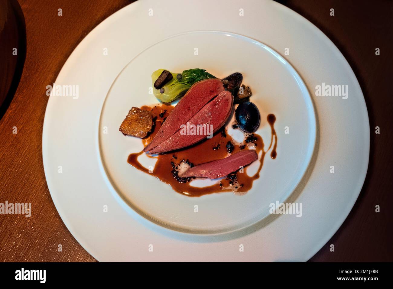 French pigeon served at Michelin-starred Côte by Mauro Colagreco in ...