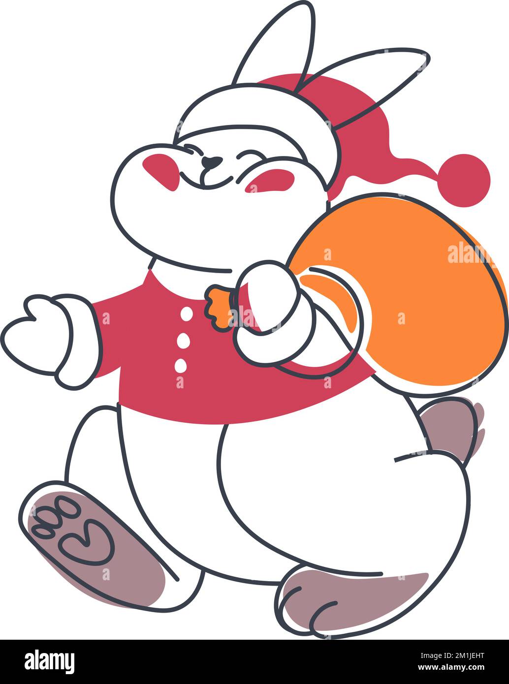 Rabbit wearing santa hat hi-res stock photography and images - Alamy