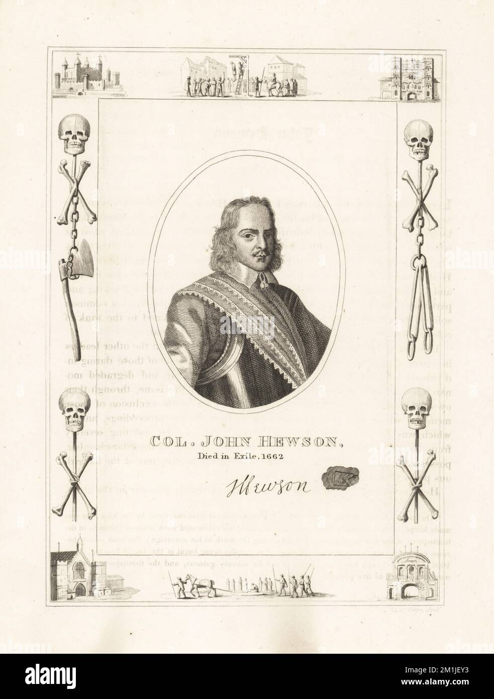Colonel John Hewson, died in exile. Hewson or Hughson, was a shoemaker ...