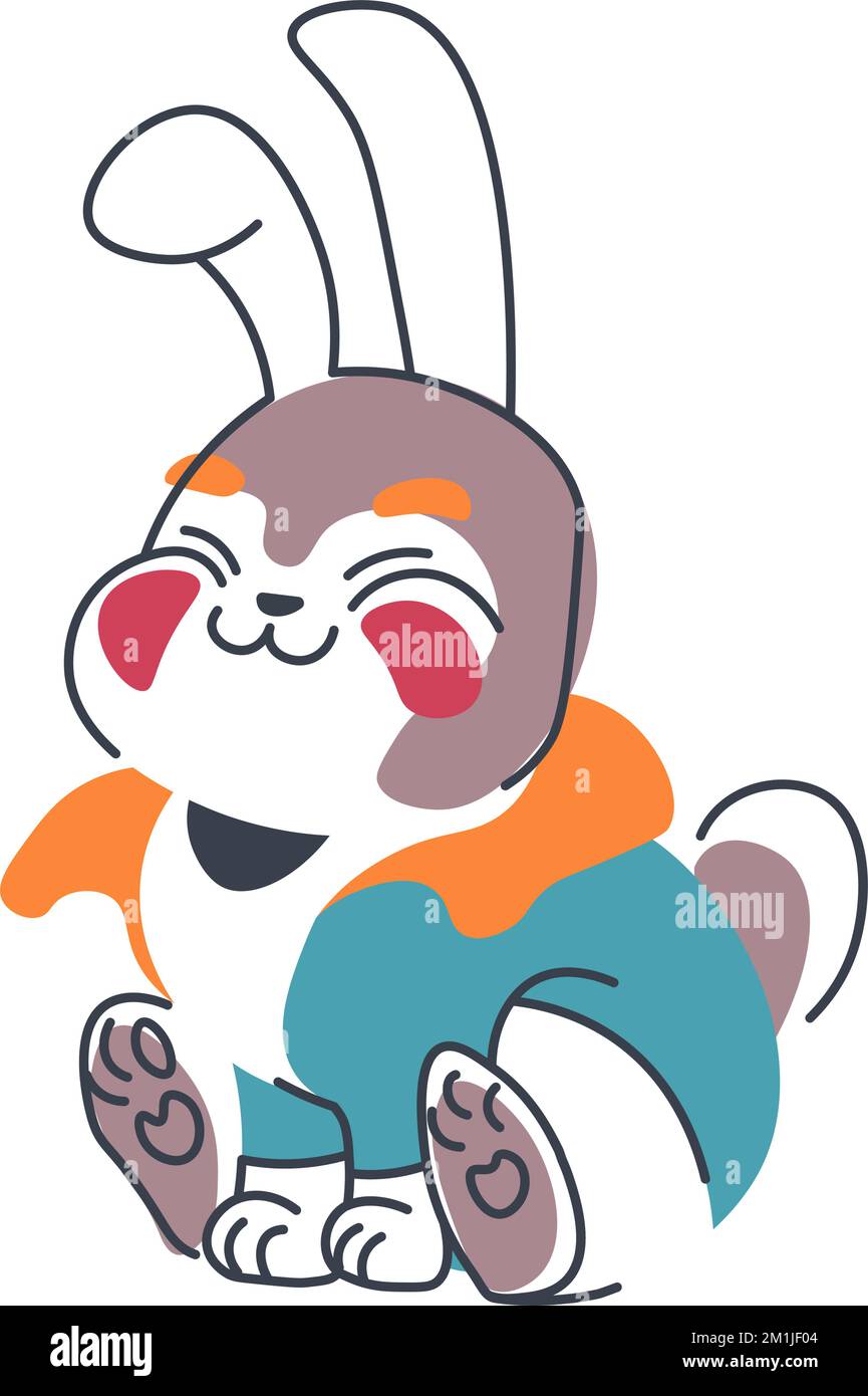 Smiling smile rabbit Stock Vector Images - Alamy