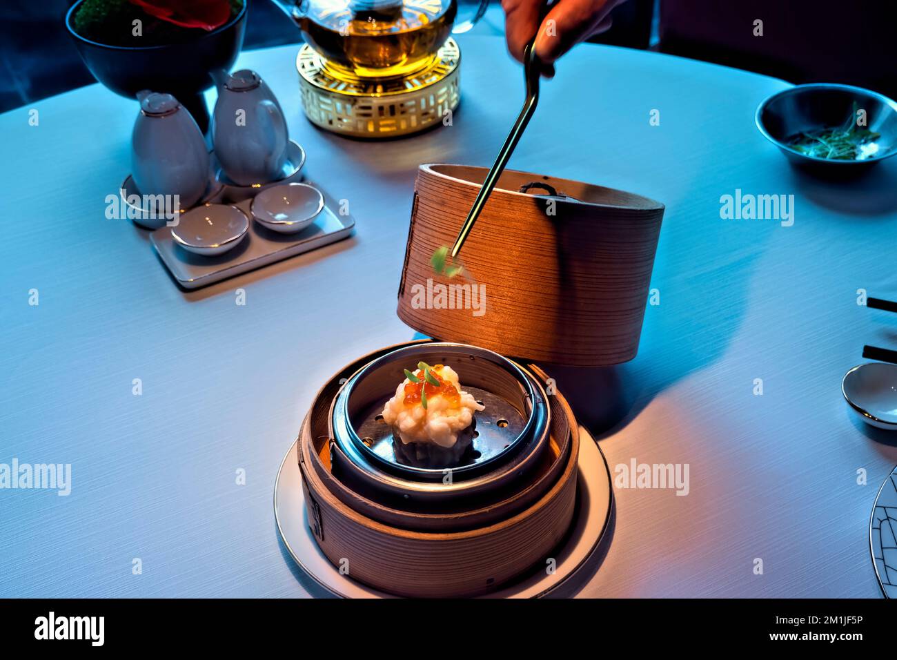 Lobster dumpling dim sum served at Michelin-starred Yu Ting Yuan in ...