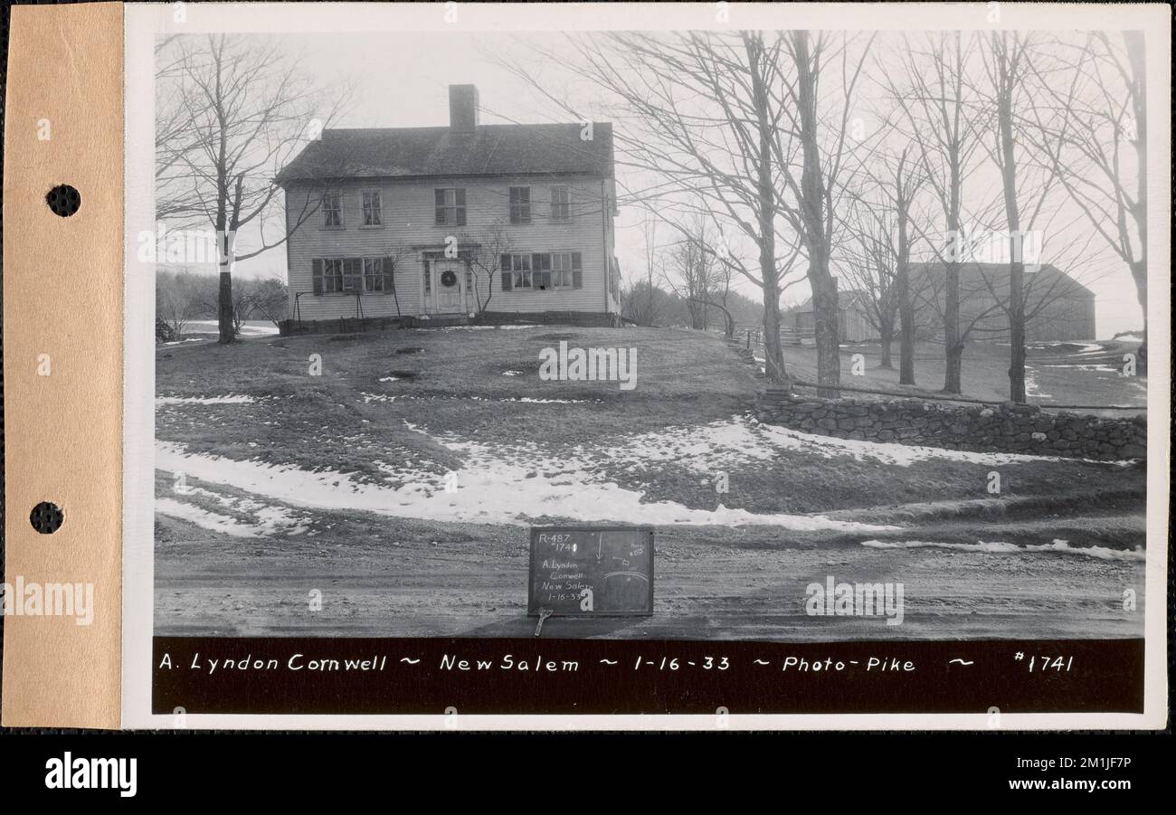 A. Lyndon Cornwell, house and barn, New Salem, Mass., Jan. 16, 1933 ...