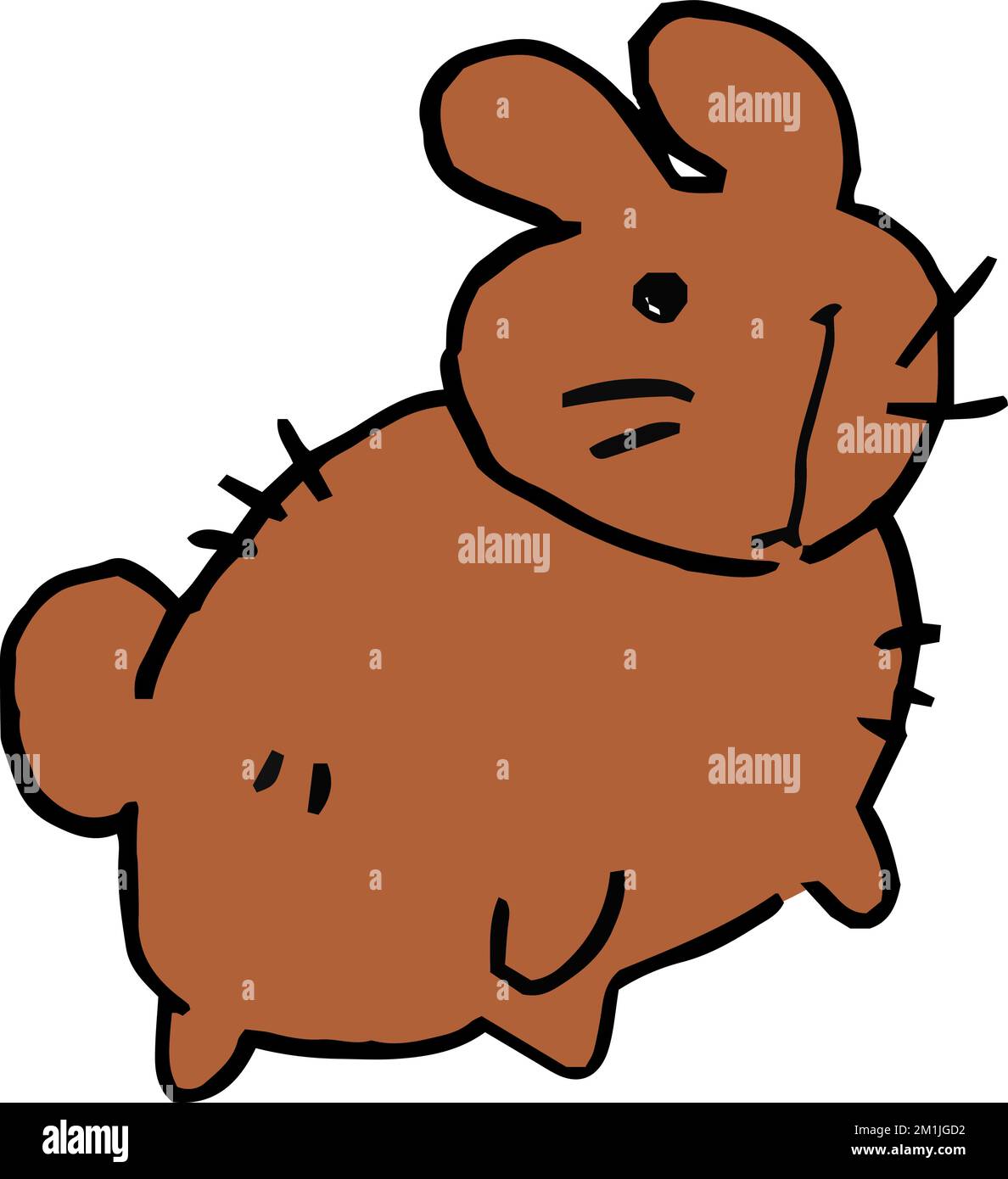 This is a illustration of Clip art of rabbit in children doodle style ...