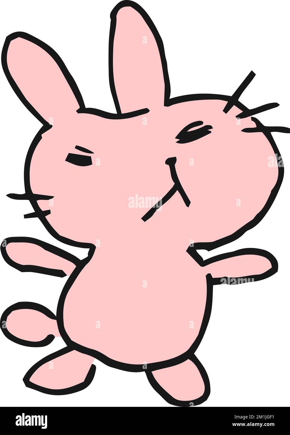 This is a illustration of Clip art of rabbit in children doodle style ...