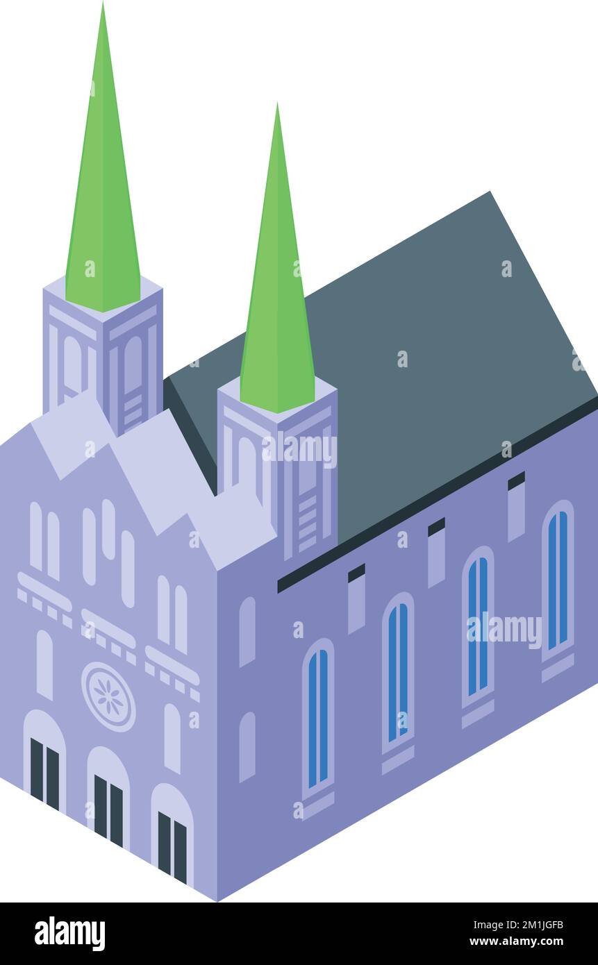 Prague castle icon isometric vector. Republic landmark. Nature culture ...