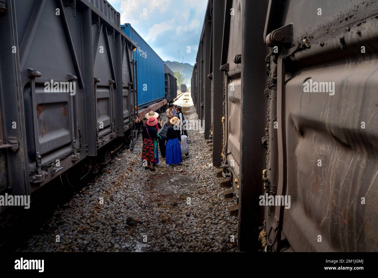Dong Dang train station, Vietnam - November 14, 2022: Tourists visit ...