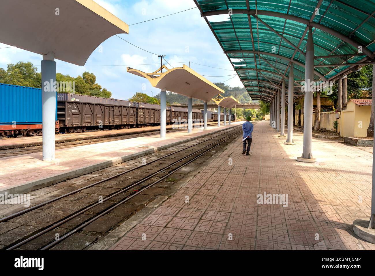 Dong Dang train station, Vietnam - November 14, 2022: Is a train ...