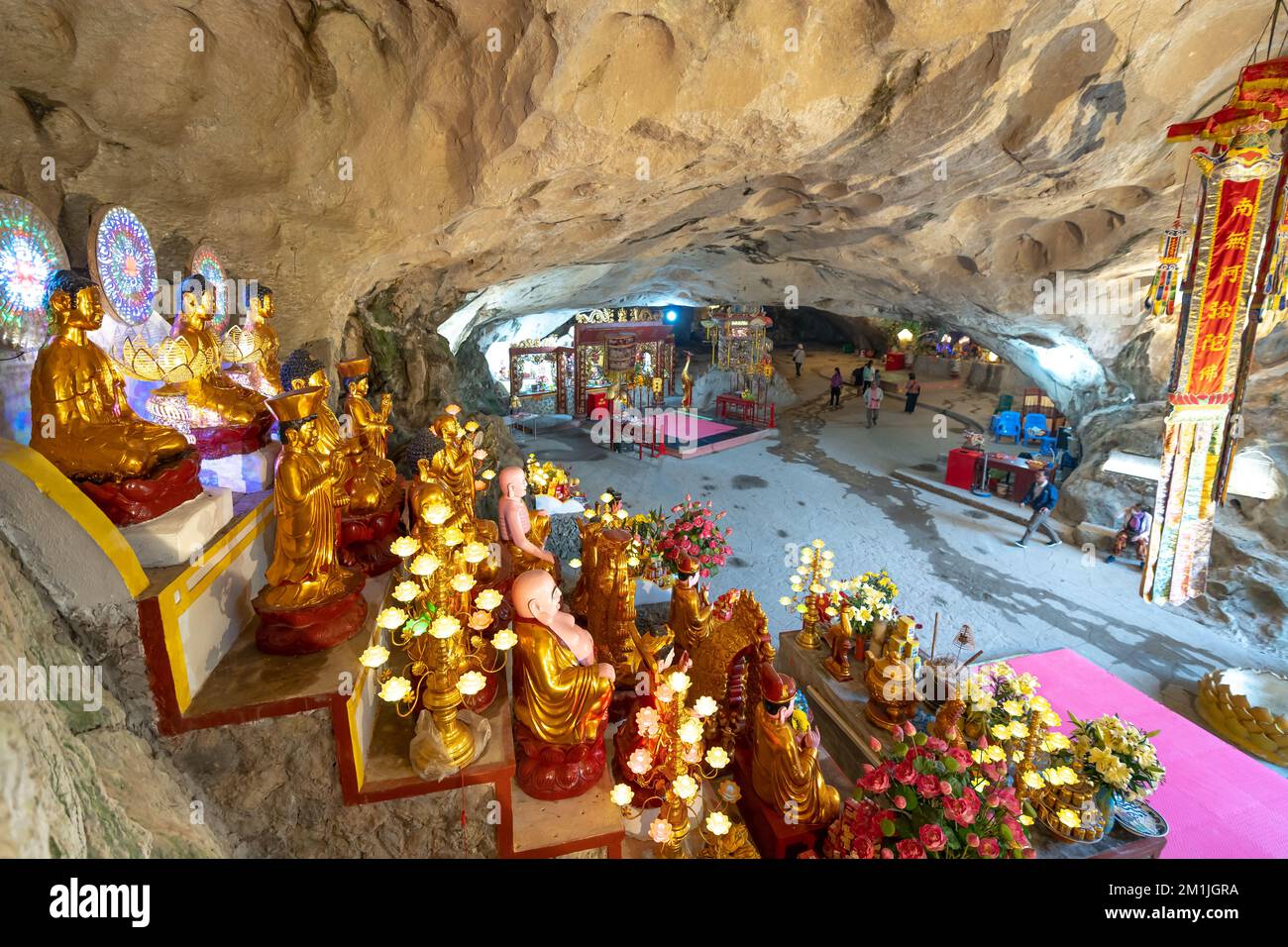 Tam Thanh Pagoda, Vietnam - November 14, 2022: Tourists visit Tam Thanh ...