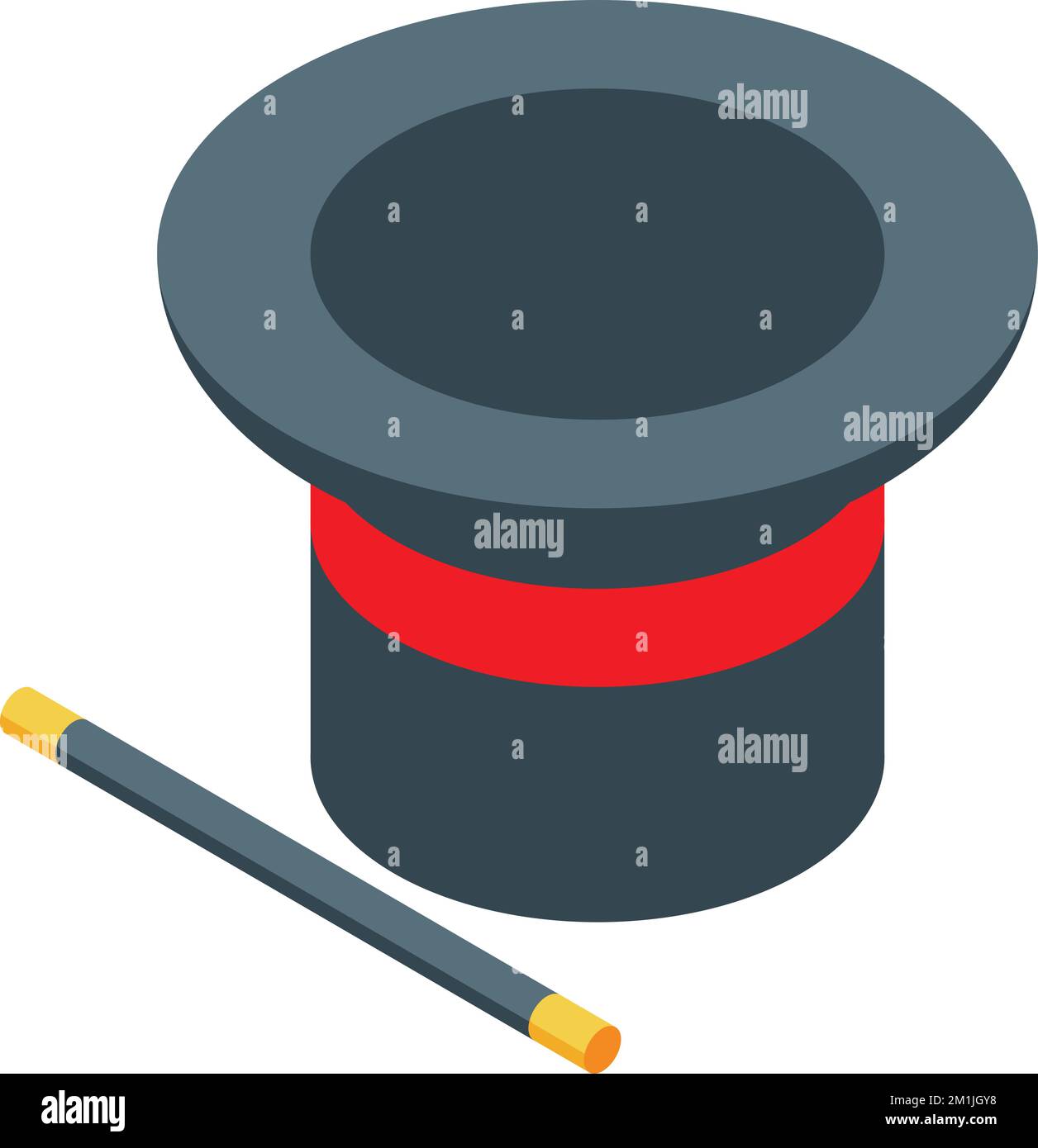 Magic hat icon isometric vector. Top cap. Circus show Stock Vector ...