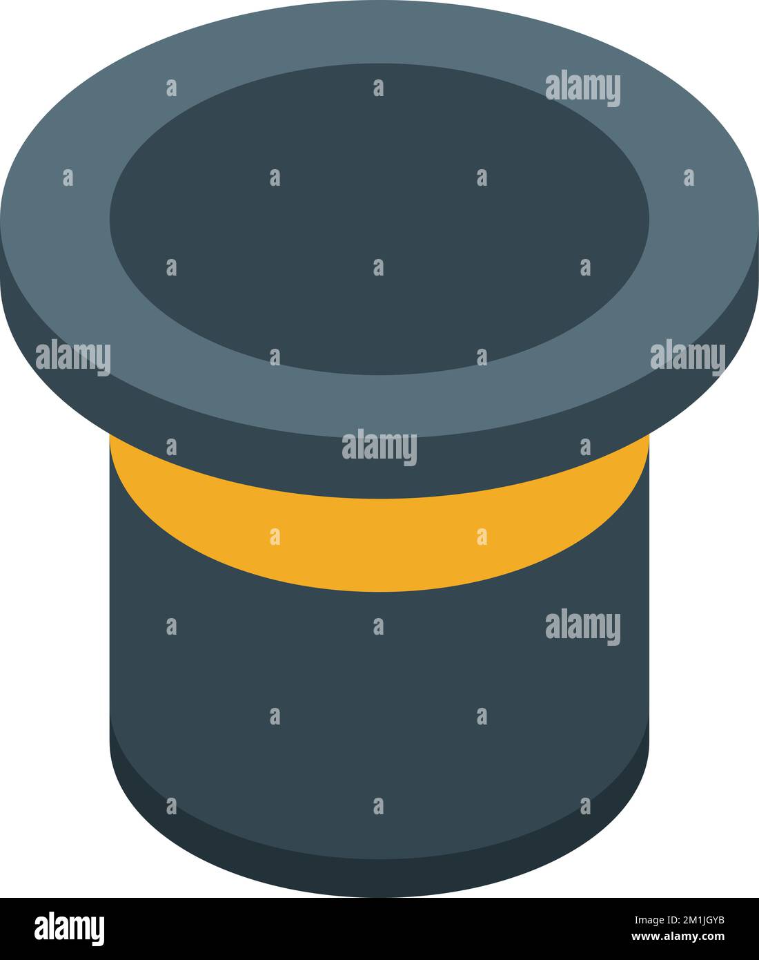 Circus magic hat icon isometric vector. Top magician. Stick star Stock ...