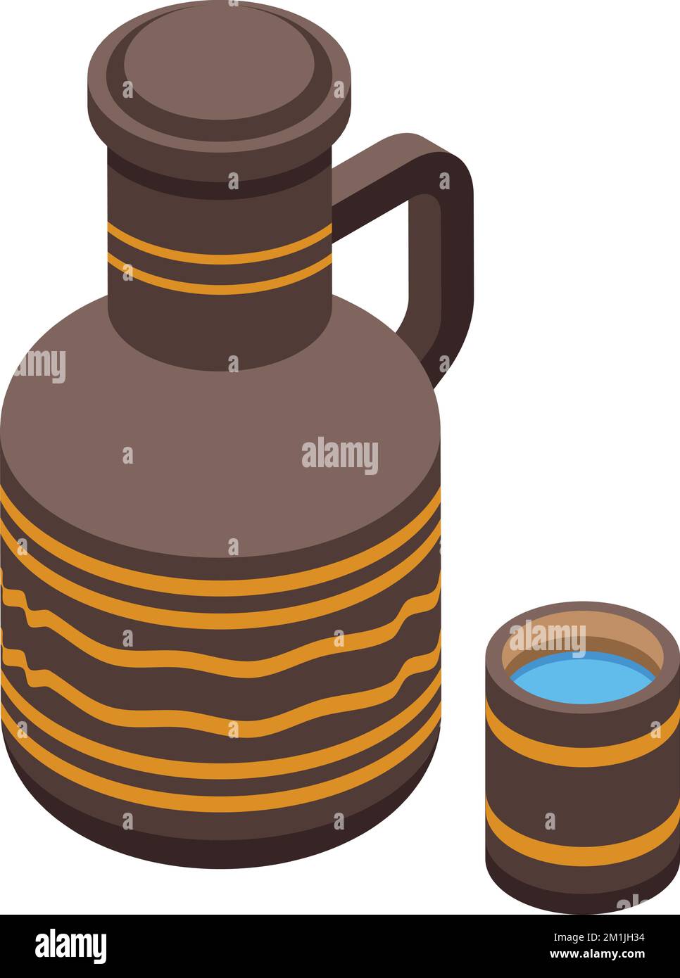 Aborigin water jug icon isometric vector. Tribe totem. Aborigine ...