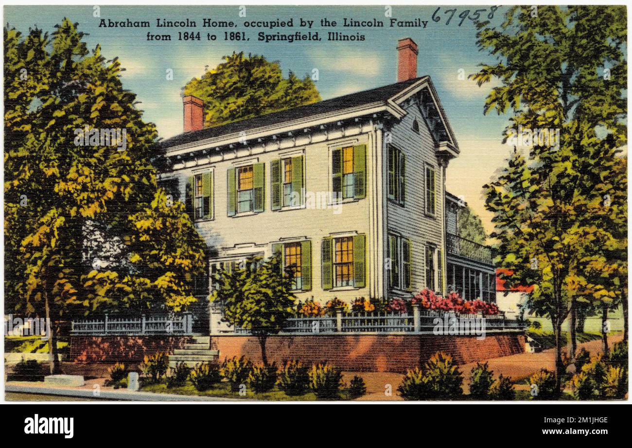 Abraham Lincoln home, occupied by the Lincoln family from 1844 to 1861 ...