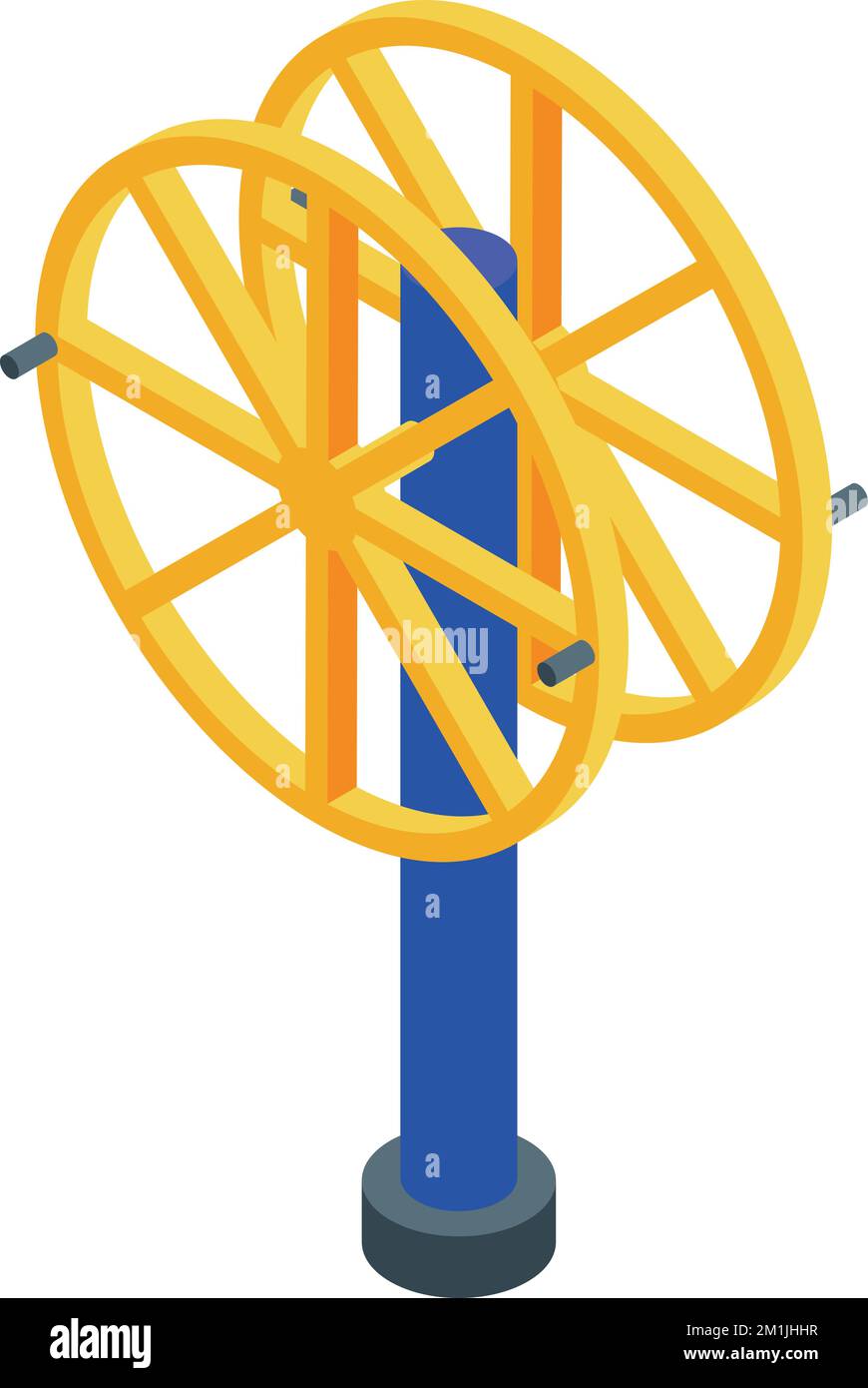 Outdoor sport wheel icon isometric vector. Street workout. Street gym ...