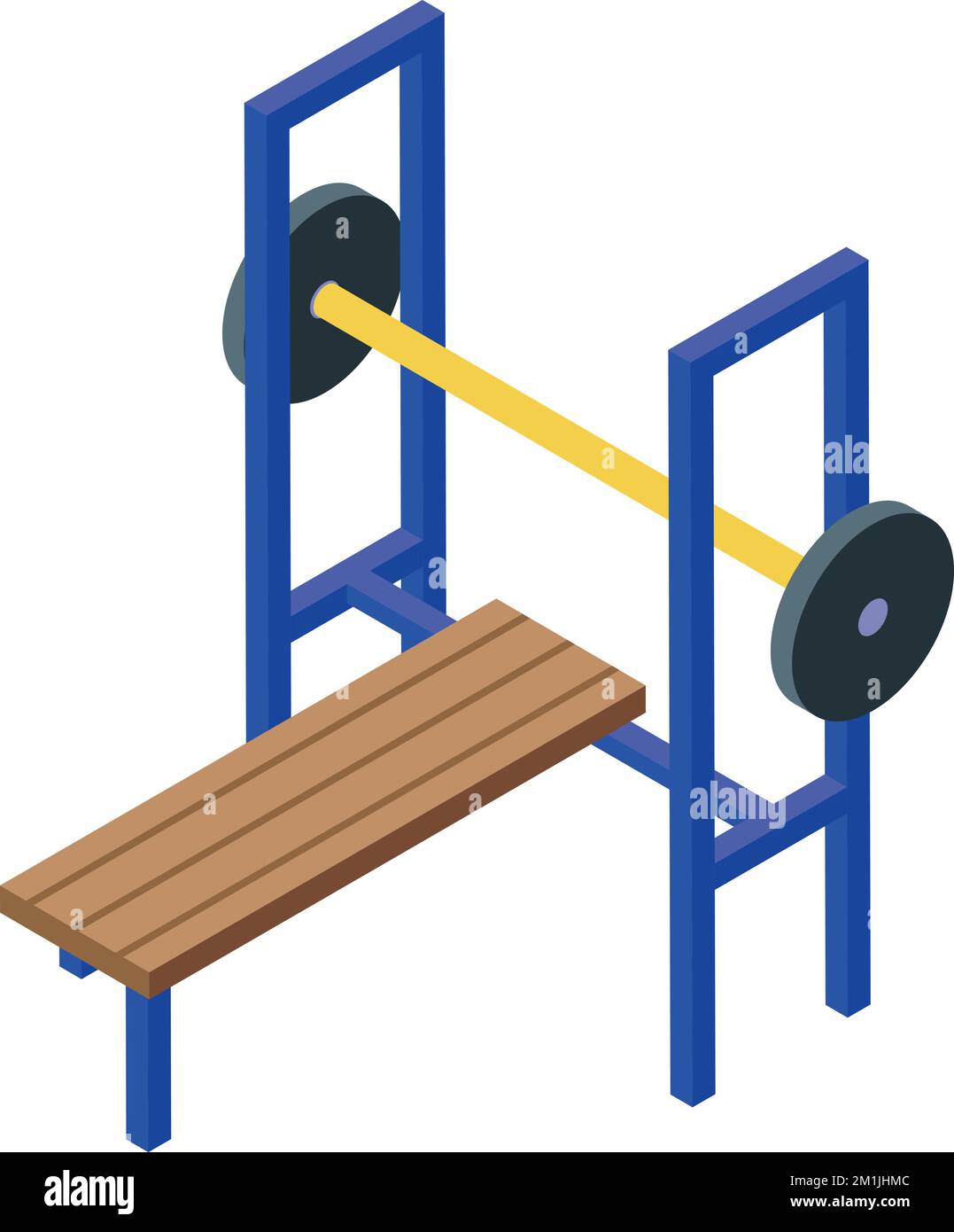 Pull up bench icon isometric vector. Street workout. Sport park Stock ...